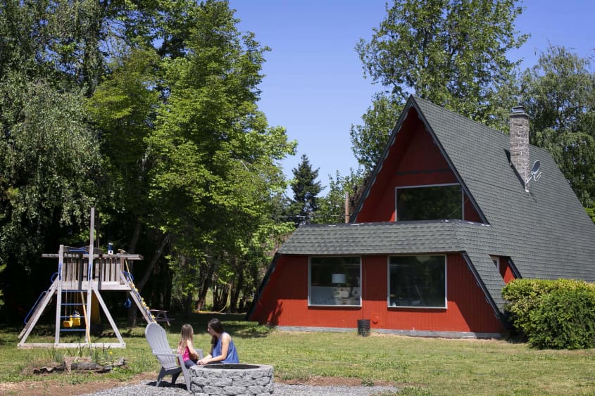 A-Frame Cabin Tour: A Red Rural Oregon House | Apartment Therapy