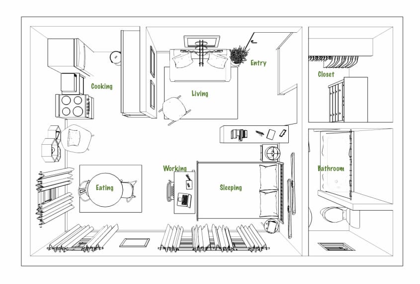 House Tour: A 365-Square-Foot Miami Studio | Apartment Therapy