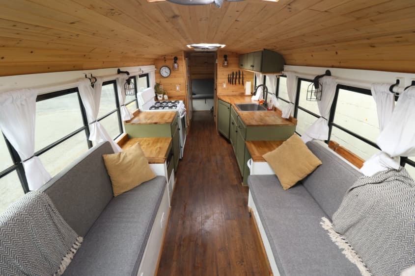 Tiny Home Bus Built by Hand | Apartment Therapy