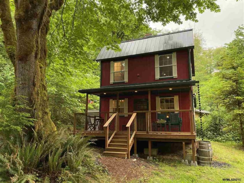 Home with Barrel Sauna — 27033 Cecil Lane, Alsea, Oregon | Apartment ...