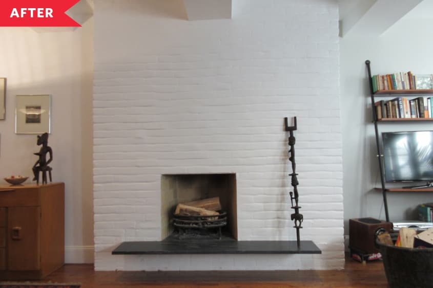 10 Brick Fireplace Before and After Transformations (with Home Makeover ...