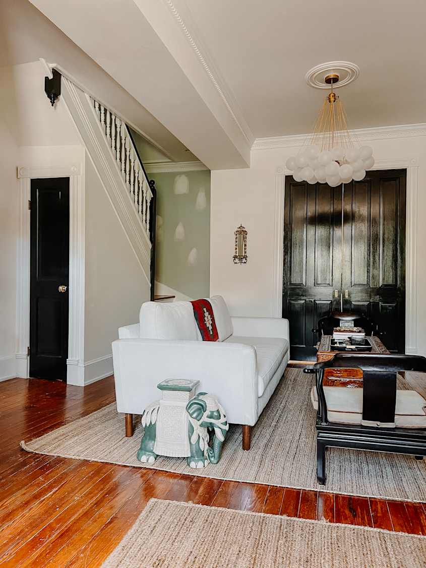 See How a Designer Fit a Sofa Into My Narrow Living Room | Apartment ...