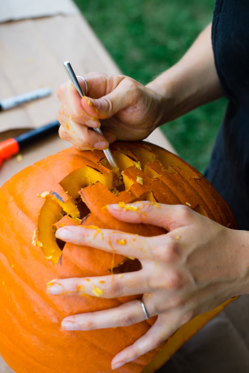 How To Carve a Pumpkin for Halloween (The Easiest Way!) | The Kitchn
