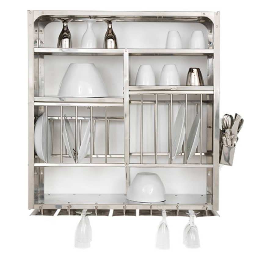 A Luxury Item for Small Kitchens: A Stainless Steel Wall-Mounted Dish ...
