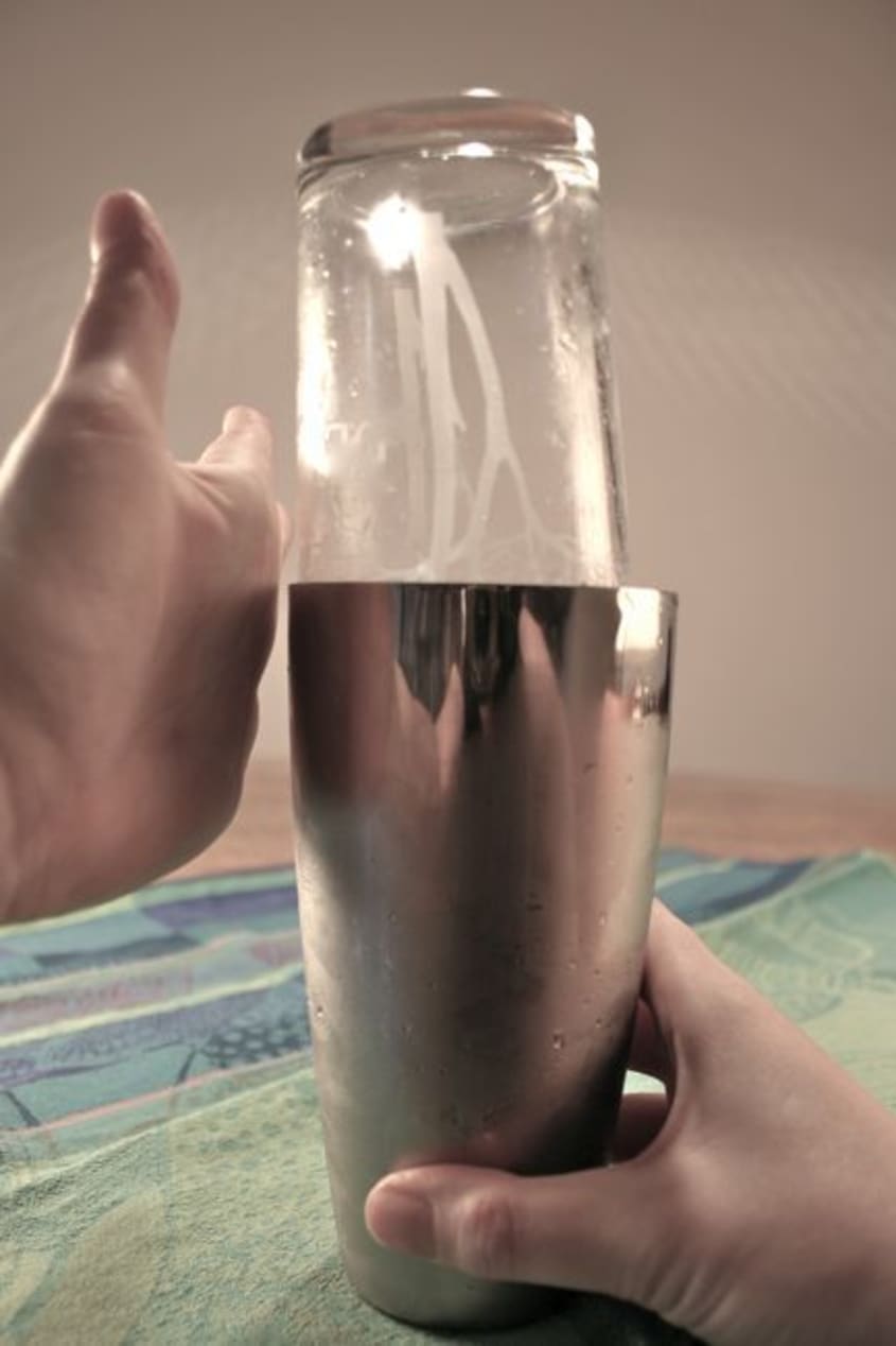 How to Mix a Cocktail with a Boston Shaker Straight Up Cocktails and ...