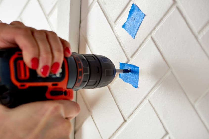 Drill Through Tile Backsplash IKEA GRUNDTAL Rail The Kitchn