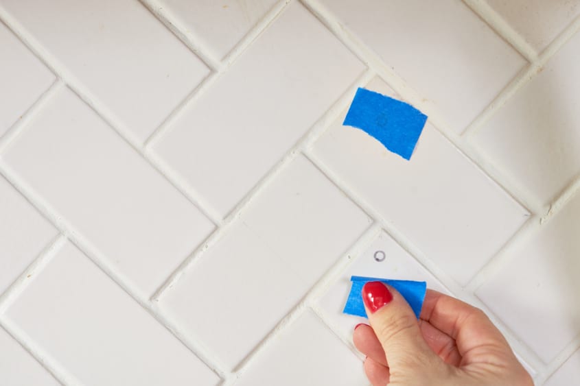 Drill Through Tile Backsplash - IKEA GRUNDTAL Rail | The Kitchn
