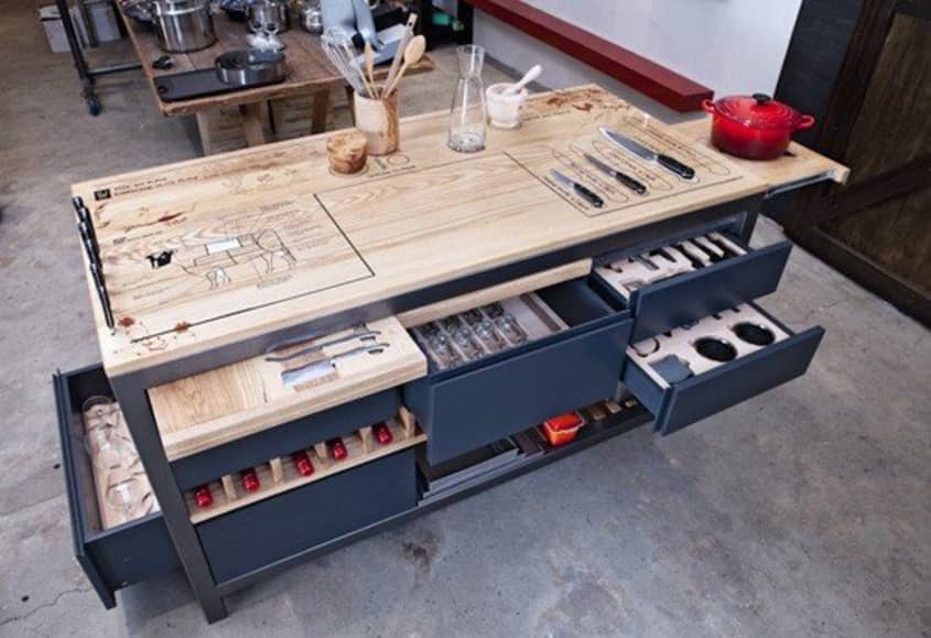 The Most Impressive Kitchen Island Ever: The ‘Mise en Place’ Work Table ...
