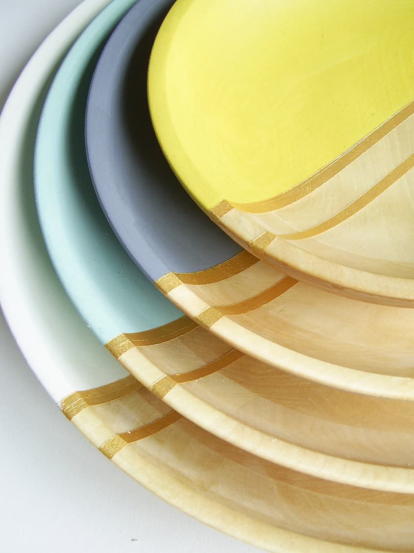 All Things Bright & Neon: Fun Wood Tableware from Nicole Porter Design ...