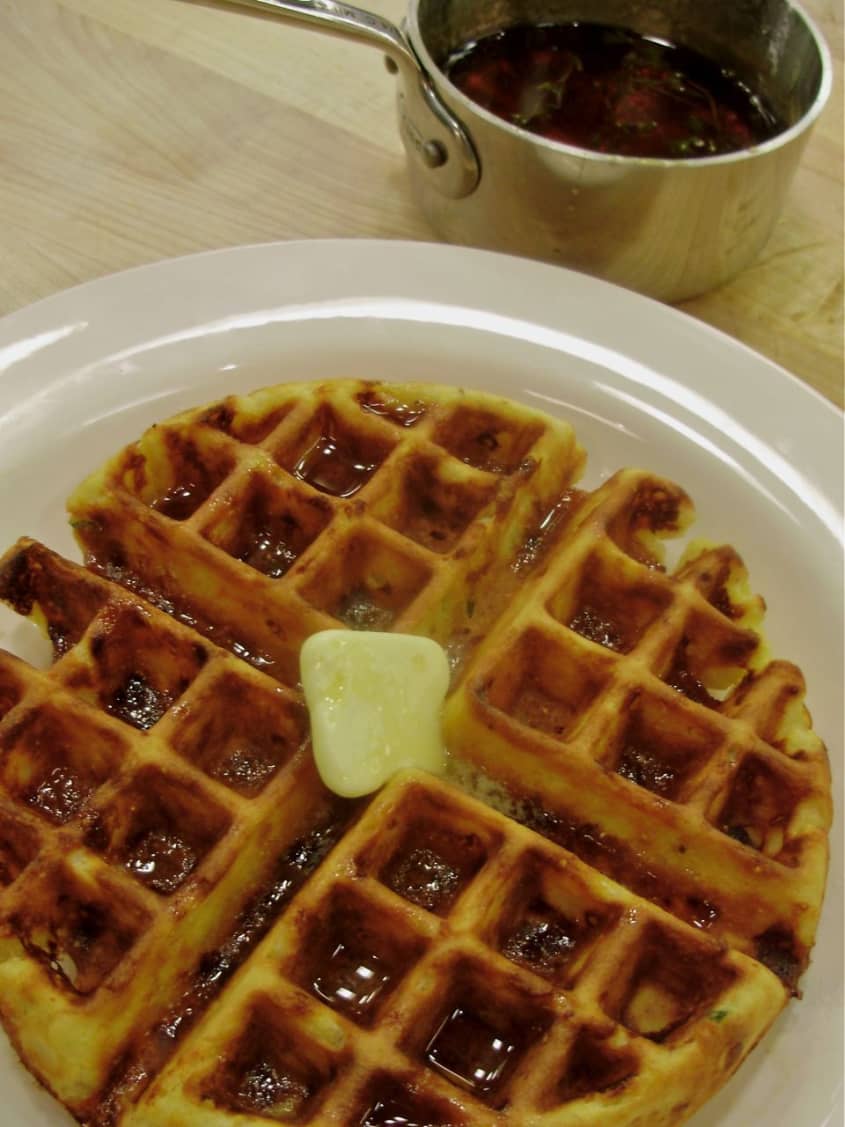 Take Your Cheddar One Step Further: Cheddar and Green Chile Waffles ...