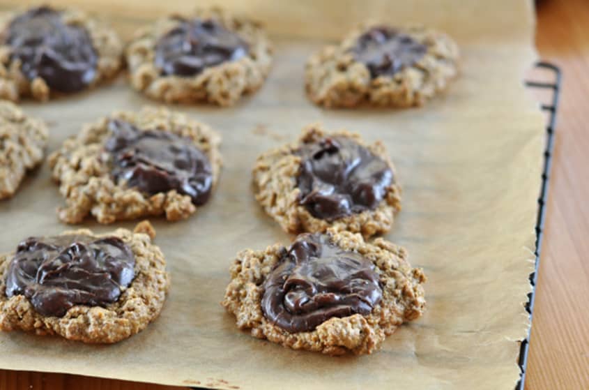 Recipe: Peanut Butter & Fudge Oatmeal Cookies | The Kitchn