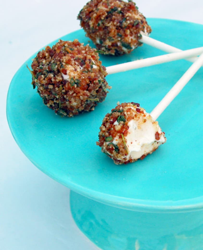 Bacon Pops! Goat Cheese Pops with Herbs, Pecans, & Bacon | The Kitchn