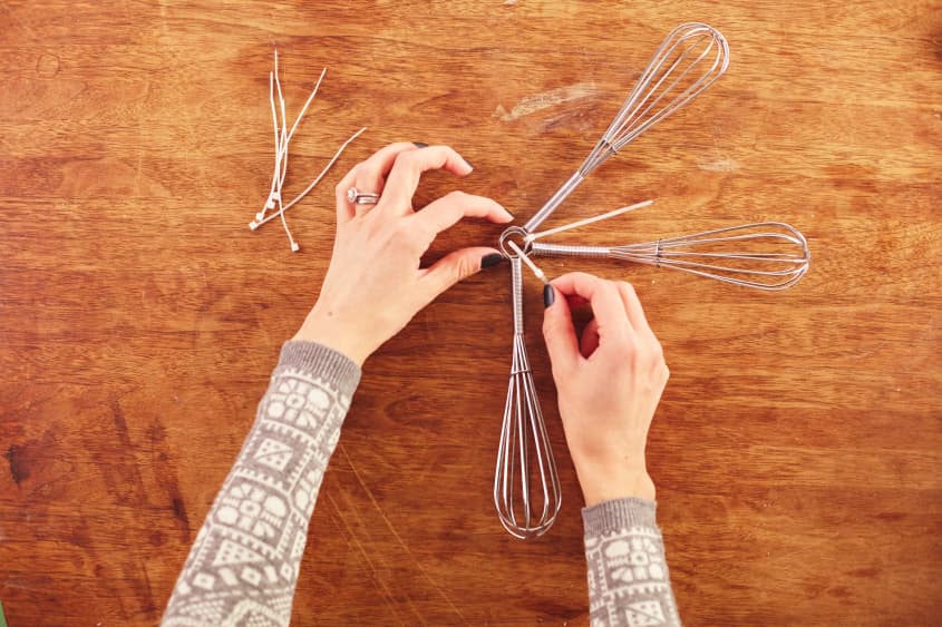 How To Make a Christmas Tree Topper out of Whisks | The Kitchn
