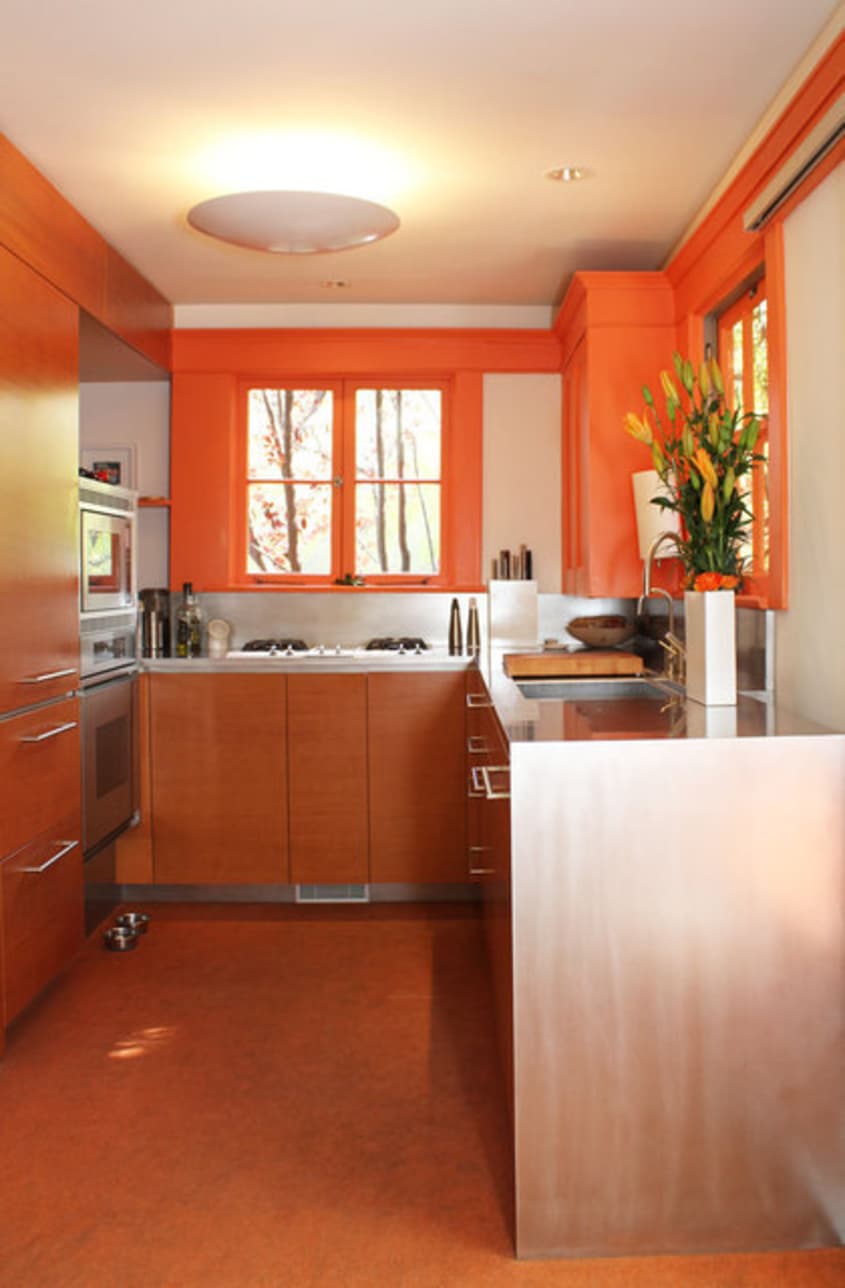 Steven’s Bright Orange & Modern Kitchen | The Kitchn