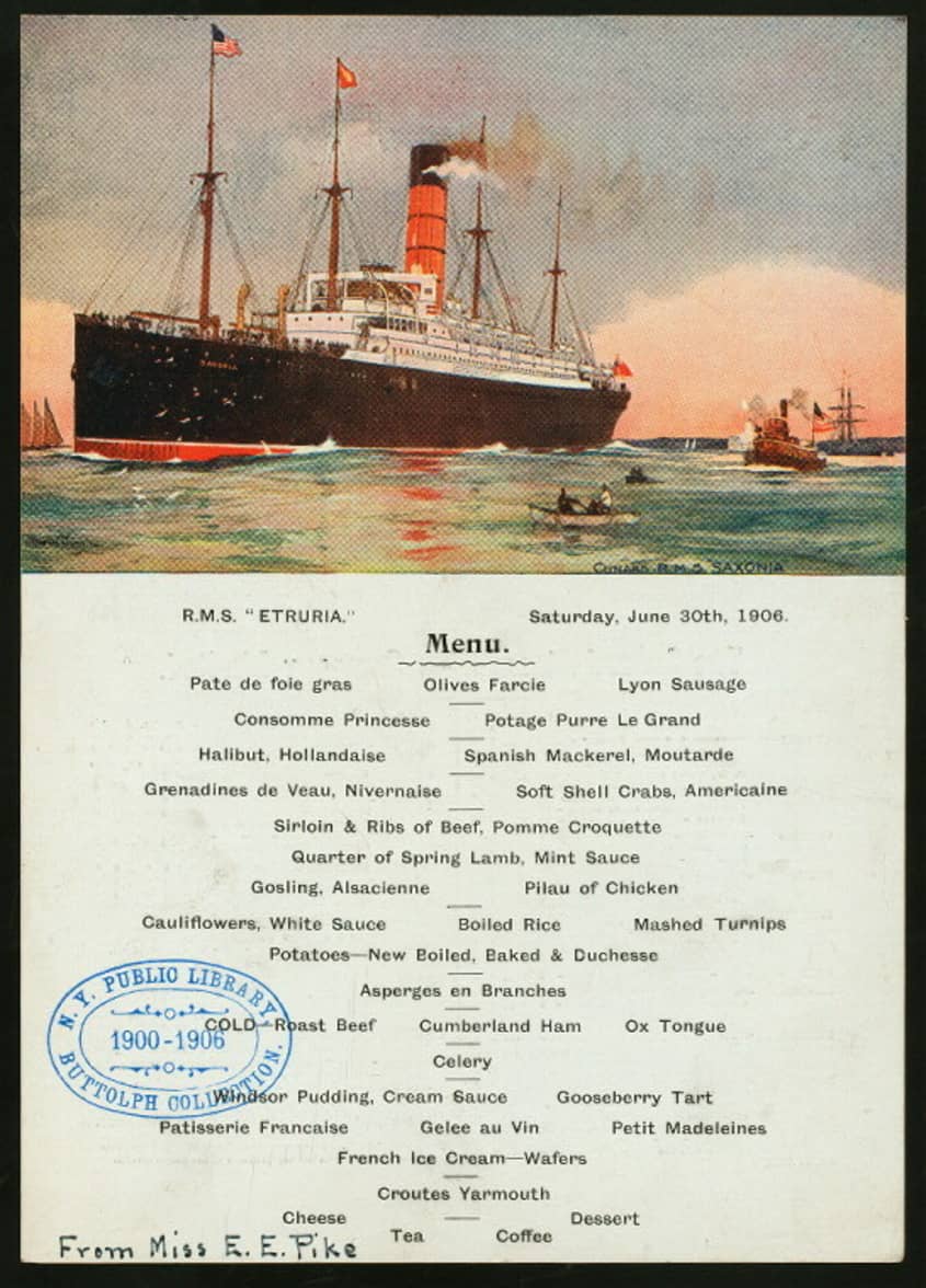 Print and Hang! Menus from the New York Public Library | The Kitchn