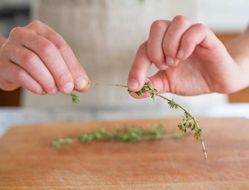 How To Strip Herbs off Their Stems | The Kitchn