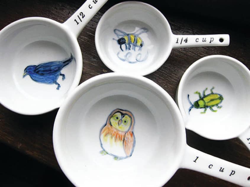 7 Doors Studio: Hand-Painted Ceramic Measuring Spoons & Cups | The Kitchn