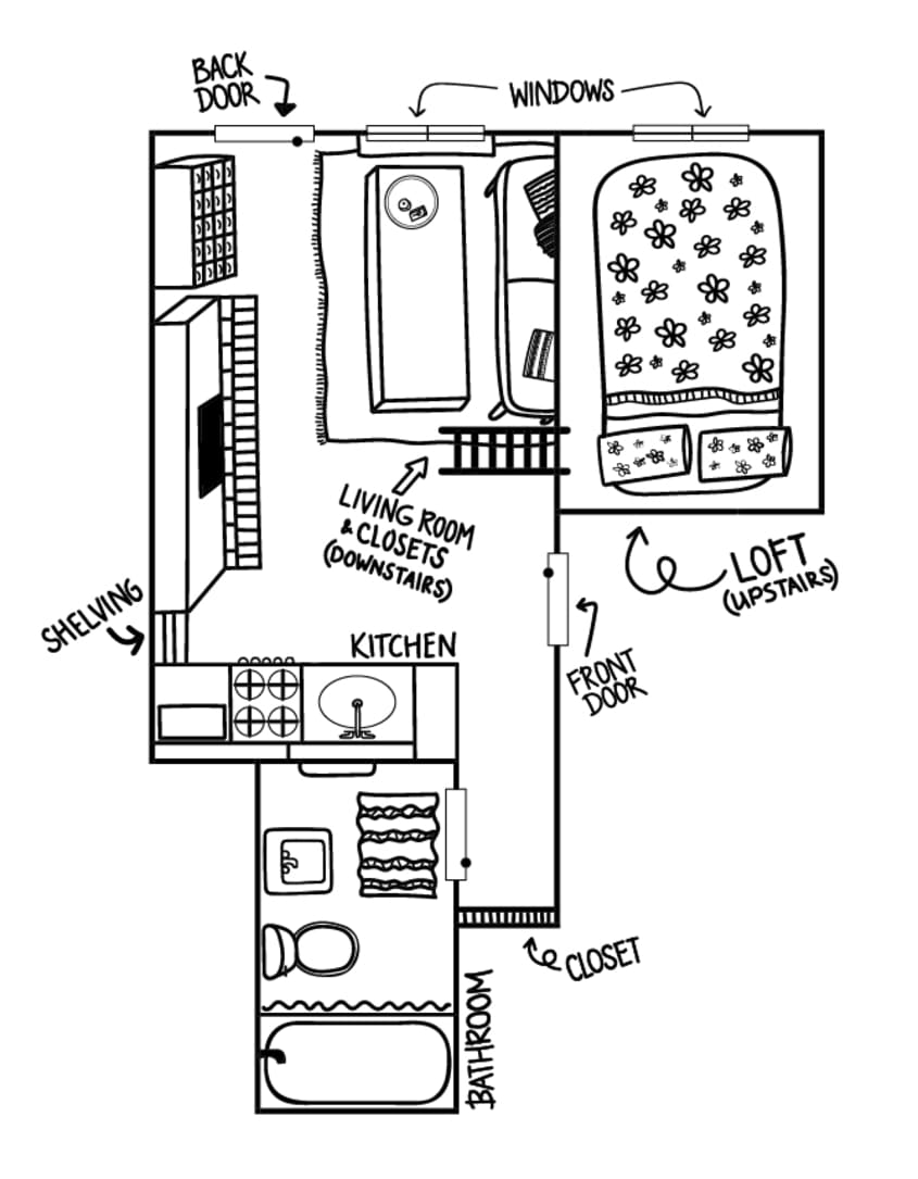 248-Square-Foot Studio Apartment Small/Cool Winner | Apartment Therapy