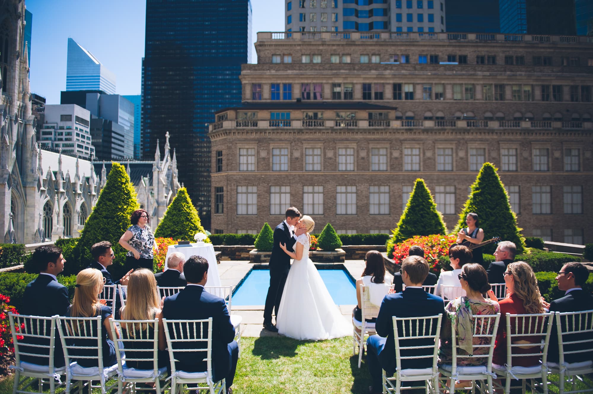 Real Weddings: Intimate Rooftop Wedding in NYC | Apartment Therapy