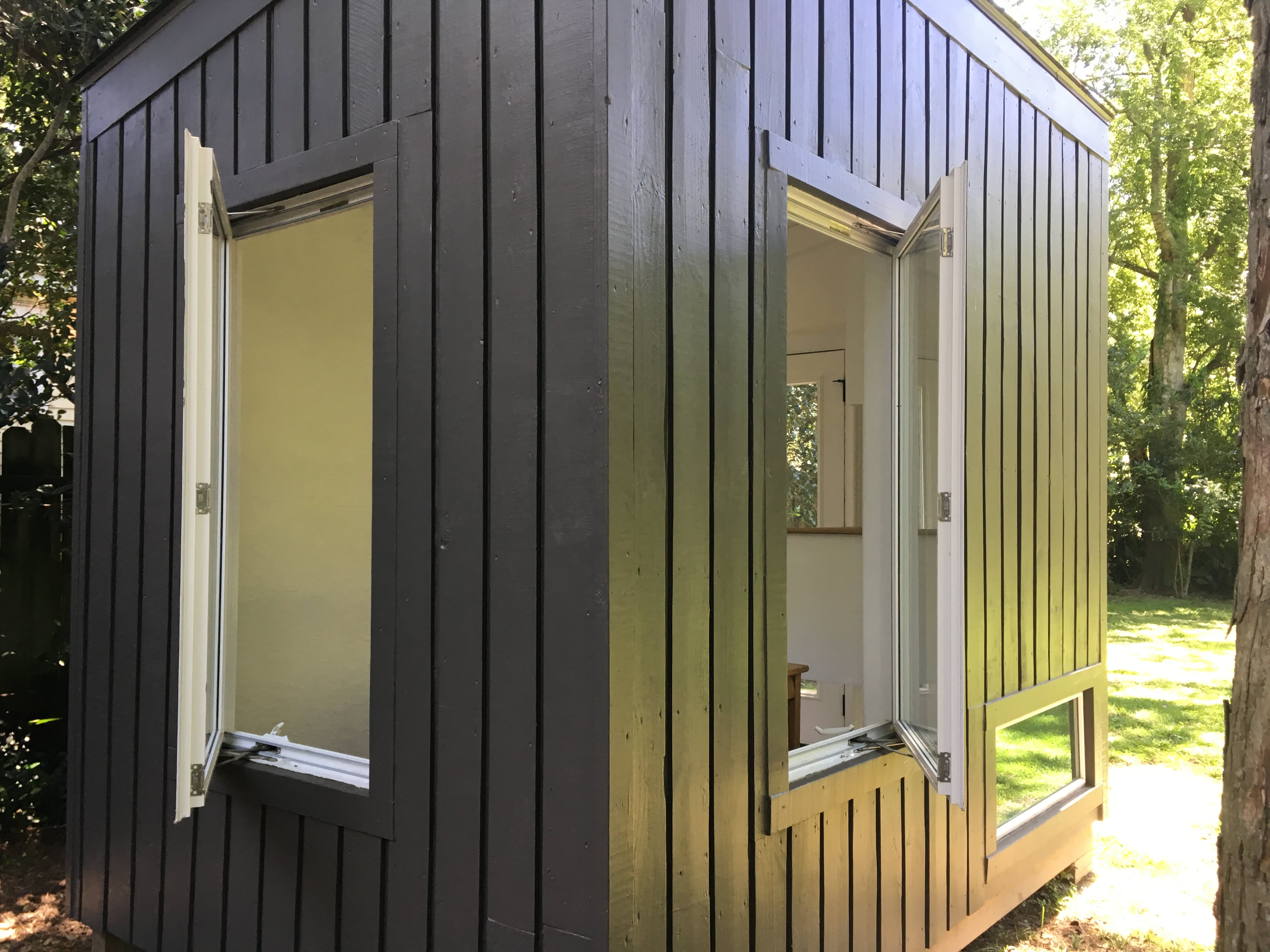 An 85-Square-Foot Backyard Studio Built from Scratch | Apartment Therapy