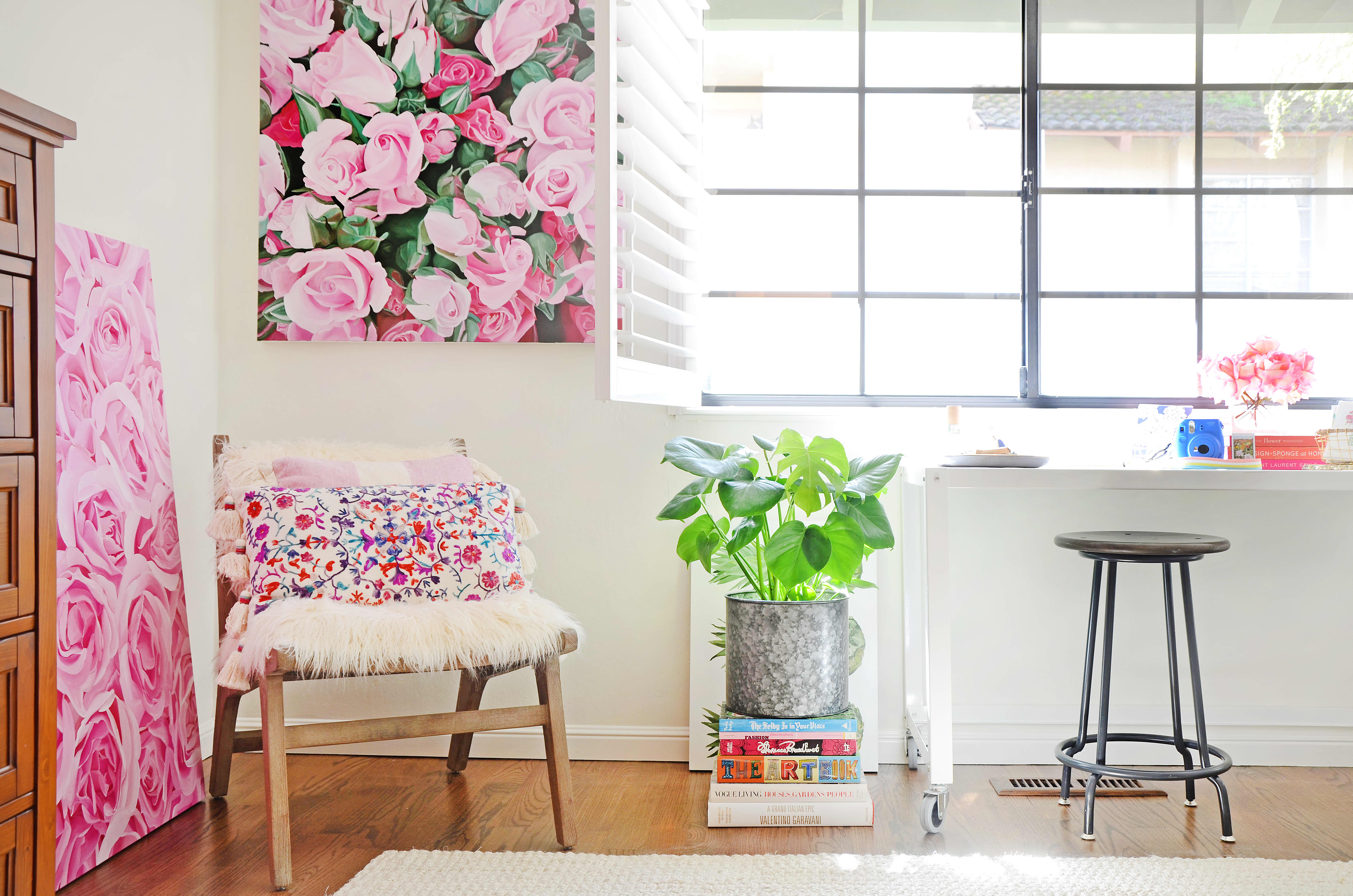 Artist Home Studio Tour - Bright, Flower Design Photos | Apartment Therapy