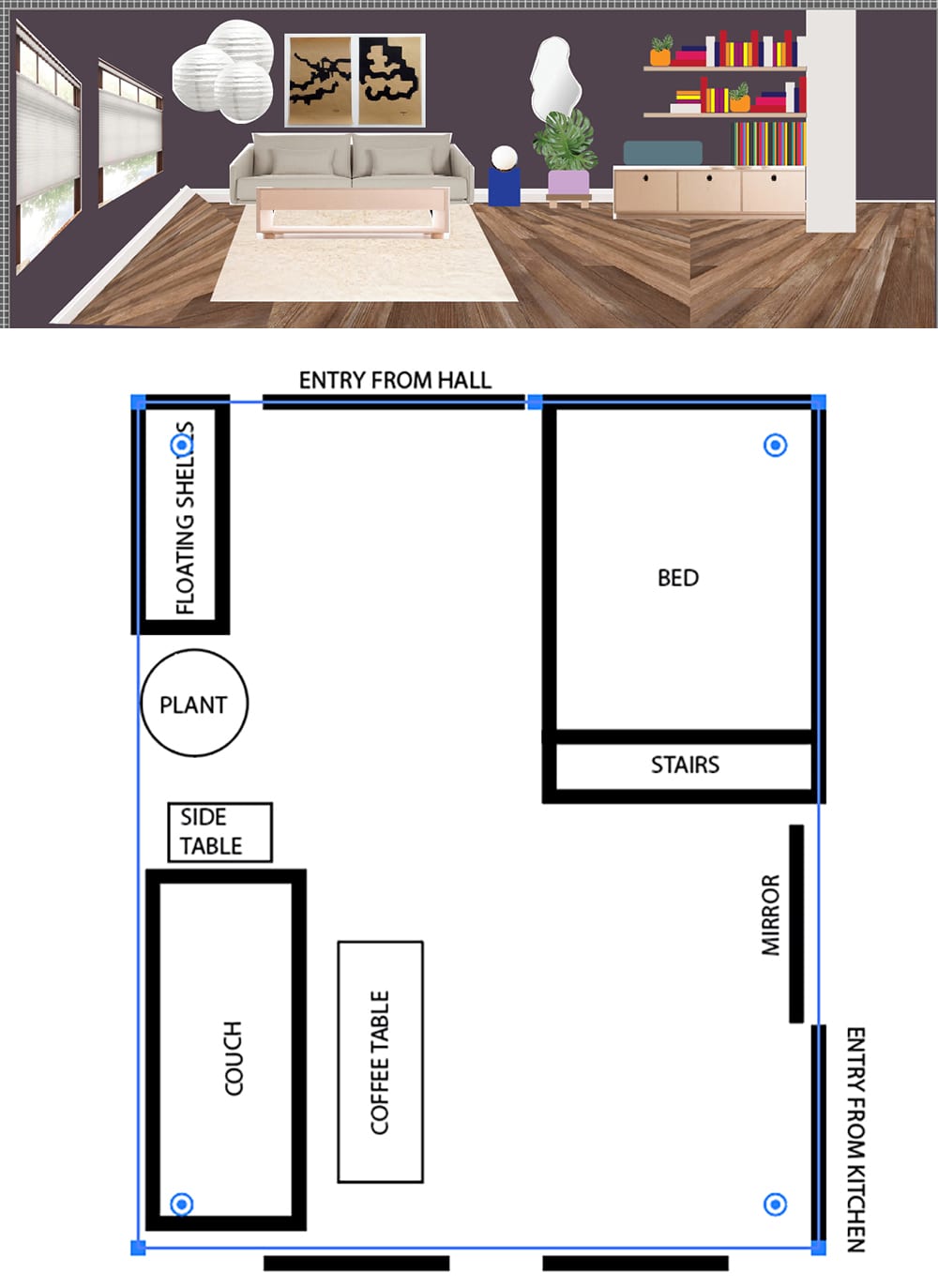 Renter Friendly DIY Budget 350-Square-Foot Brooklyn Studio | Apartment ...