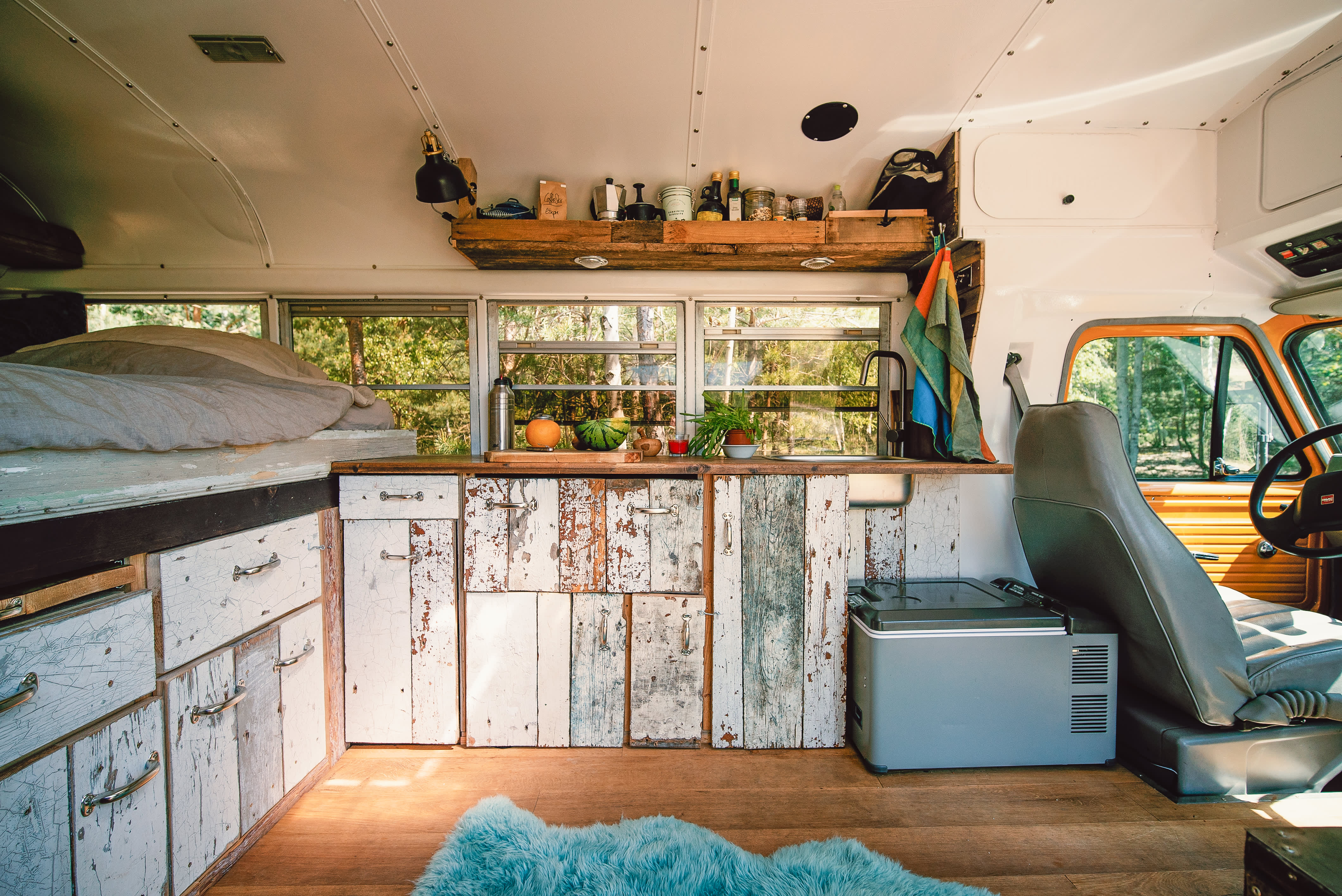 Berlin Tiny House DIY Converted School Bus Photos | Apartment Therapy
