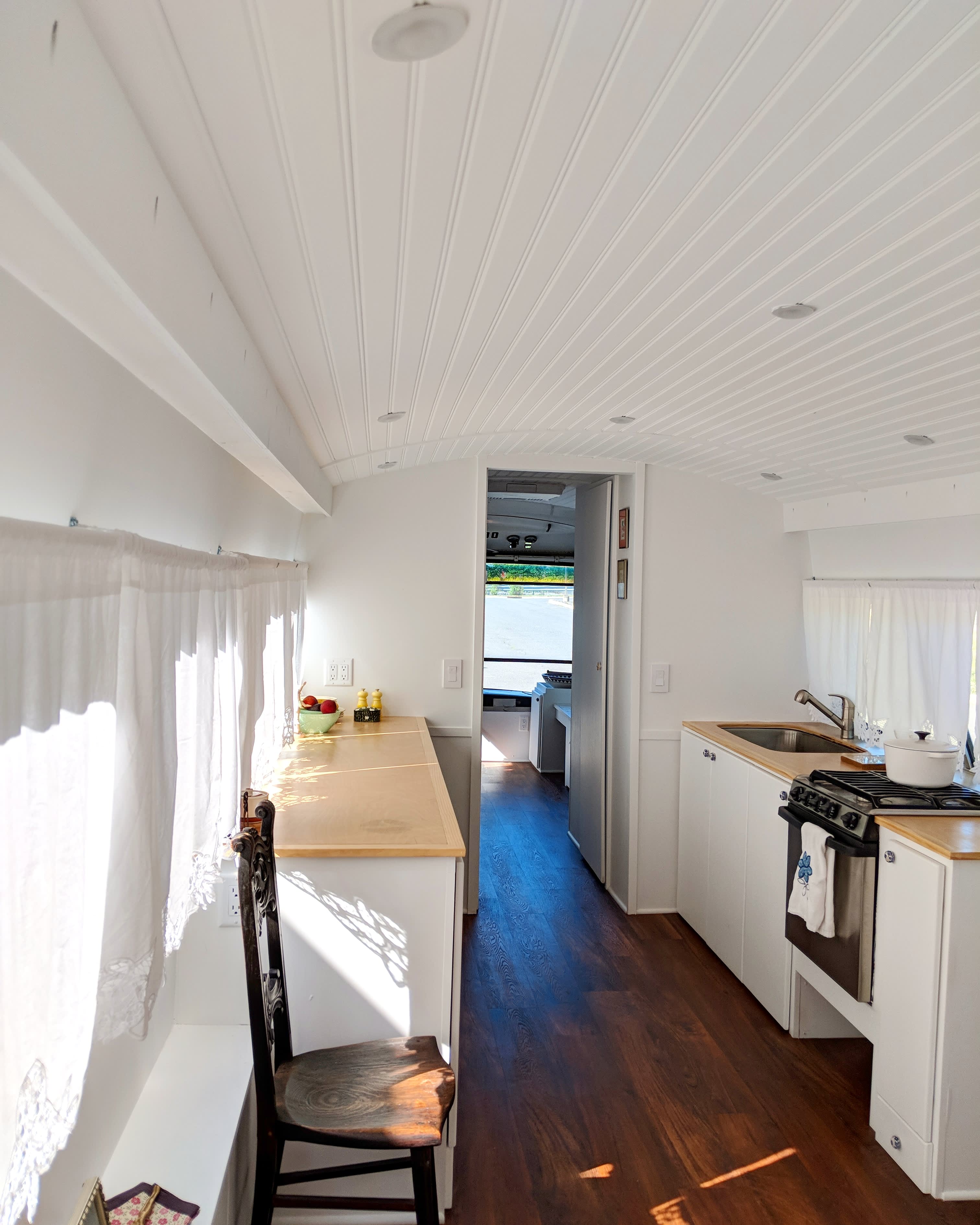 Tiny Home Tour: A Converted 1966 Greyhound Bus | Apartment Therapy