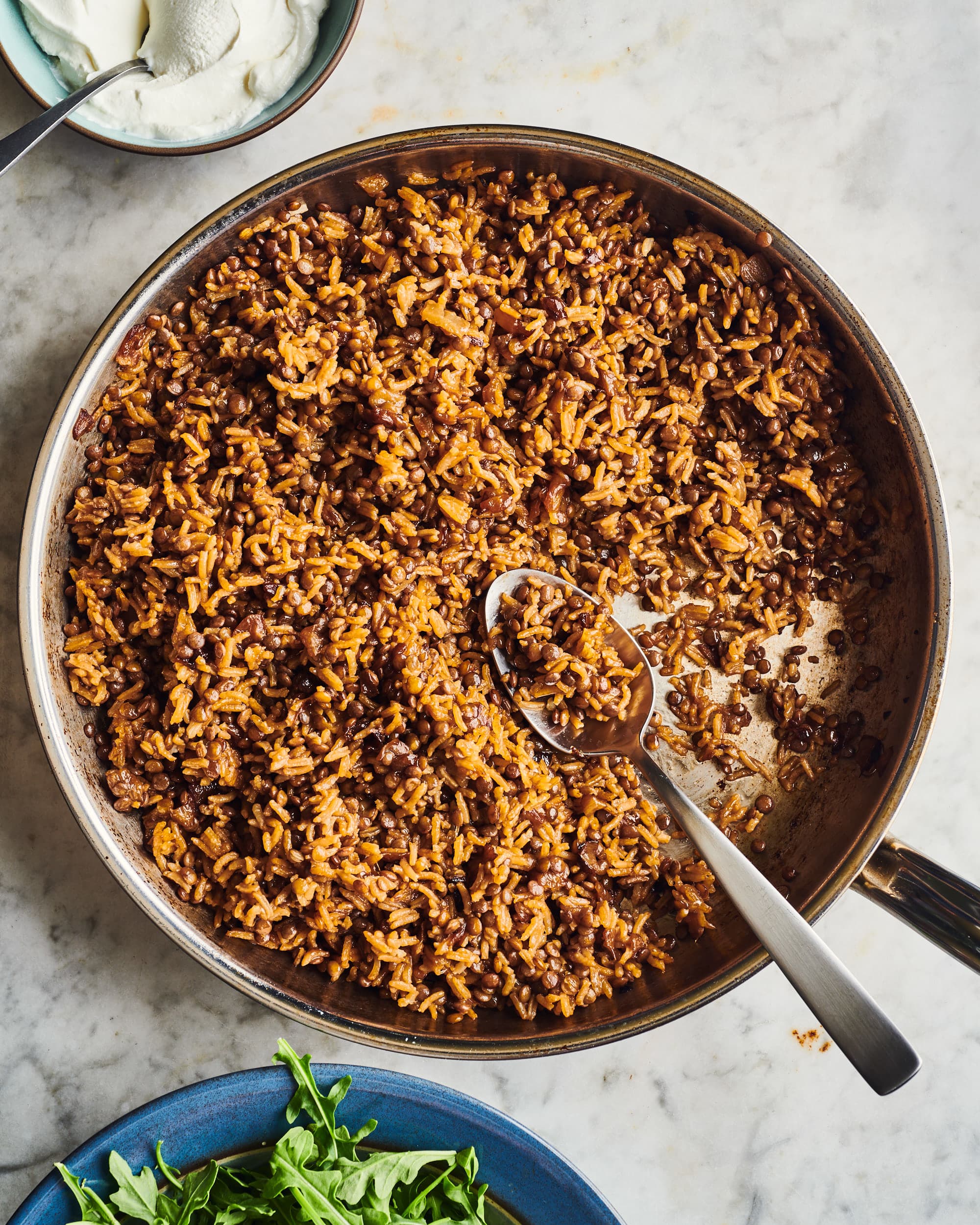 Mujadara Recipe - How to Make Lebanese Rice, Lentils & Caramelized ...