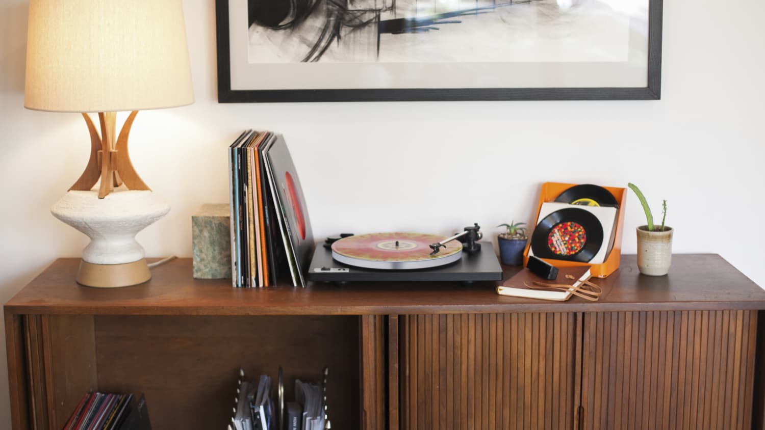 ikea record player console