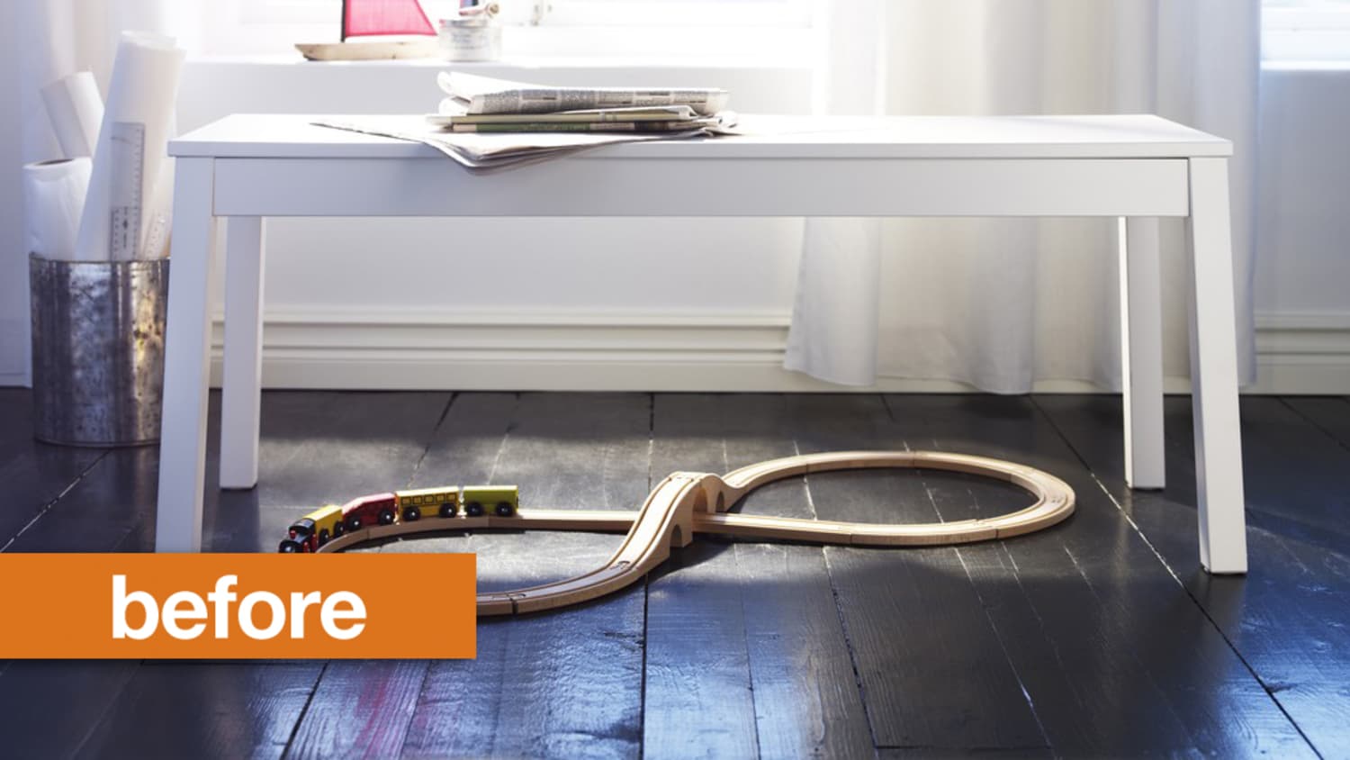 ikea white bench table