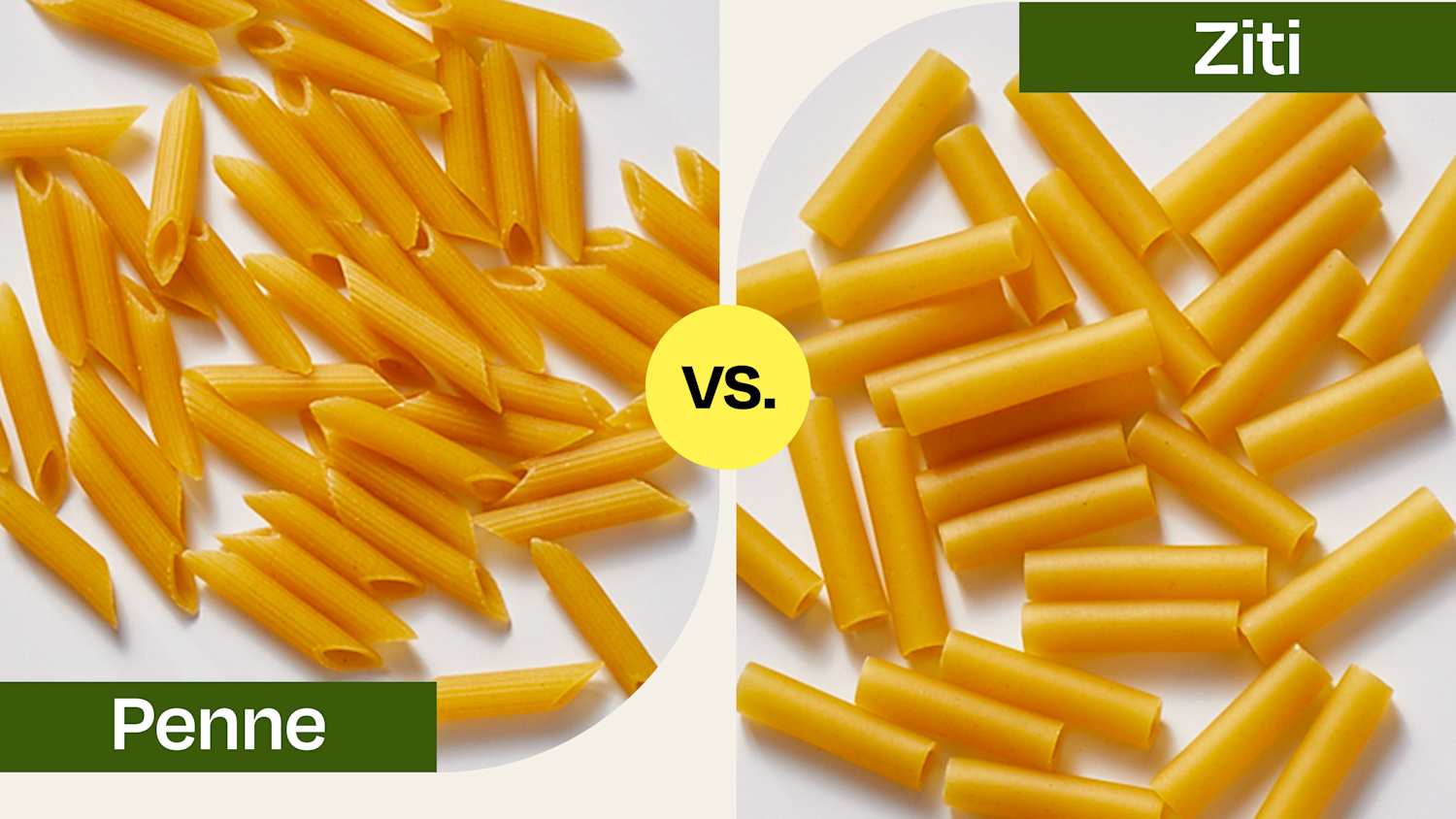 mostaccioli penne differences