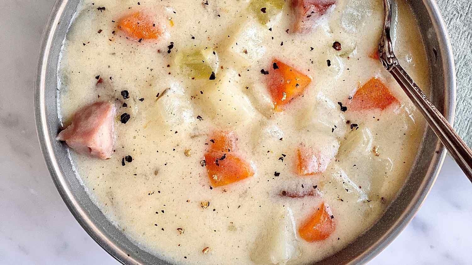 how to make a ham potato soup