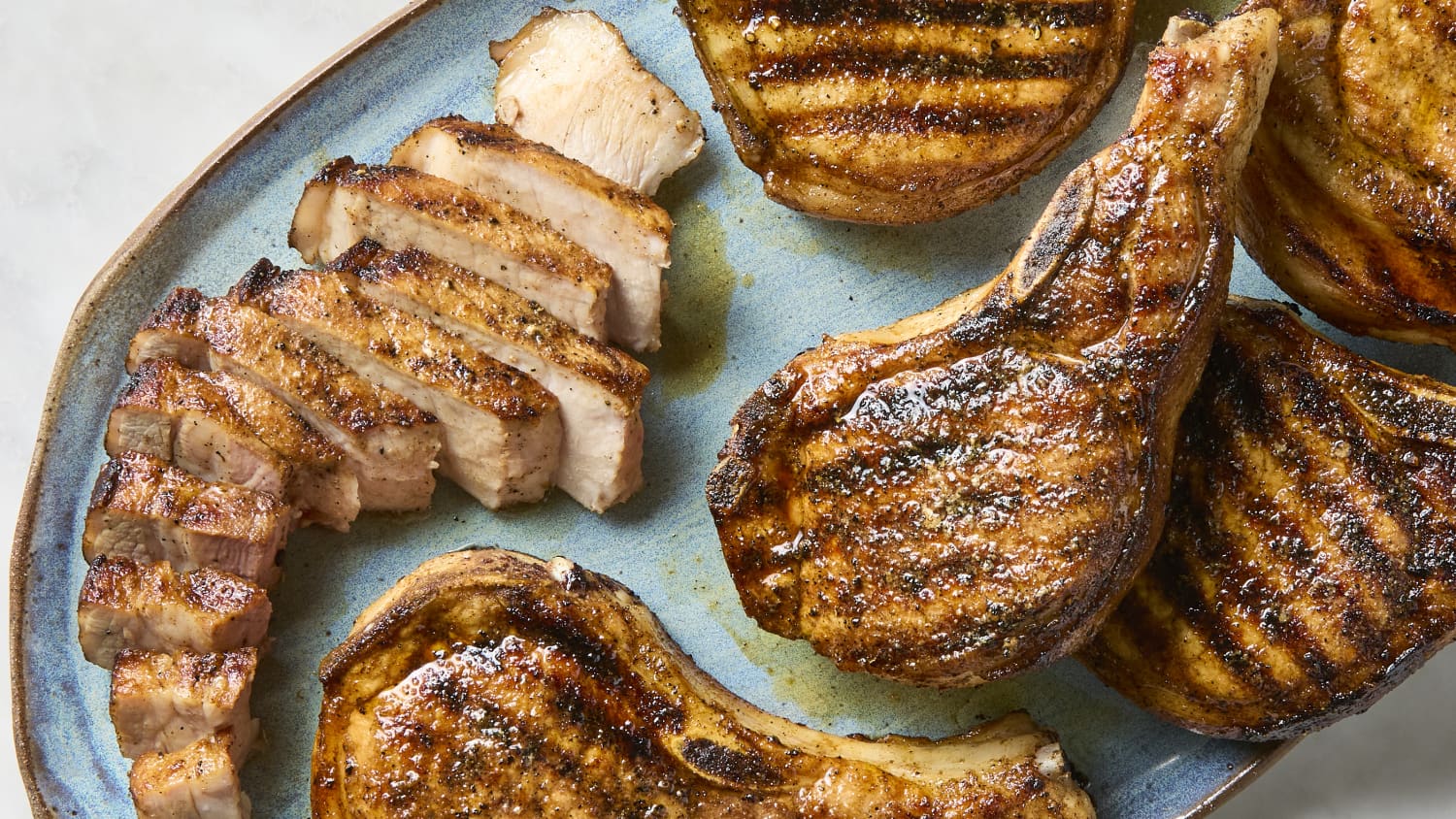how to grill pork ribeye