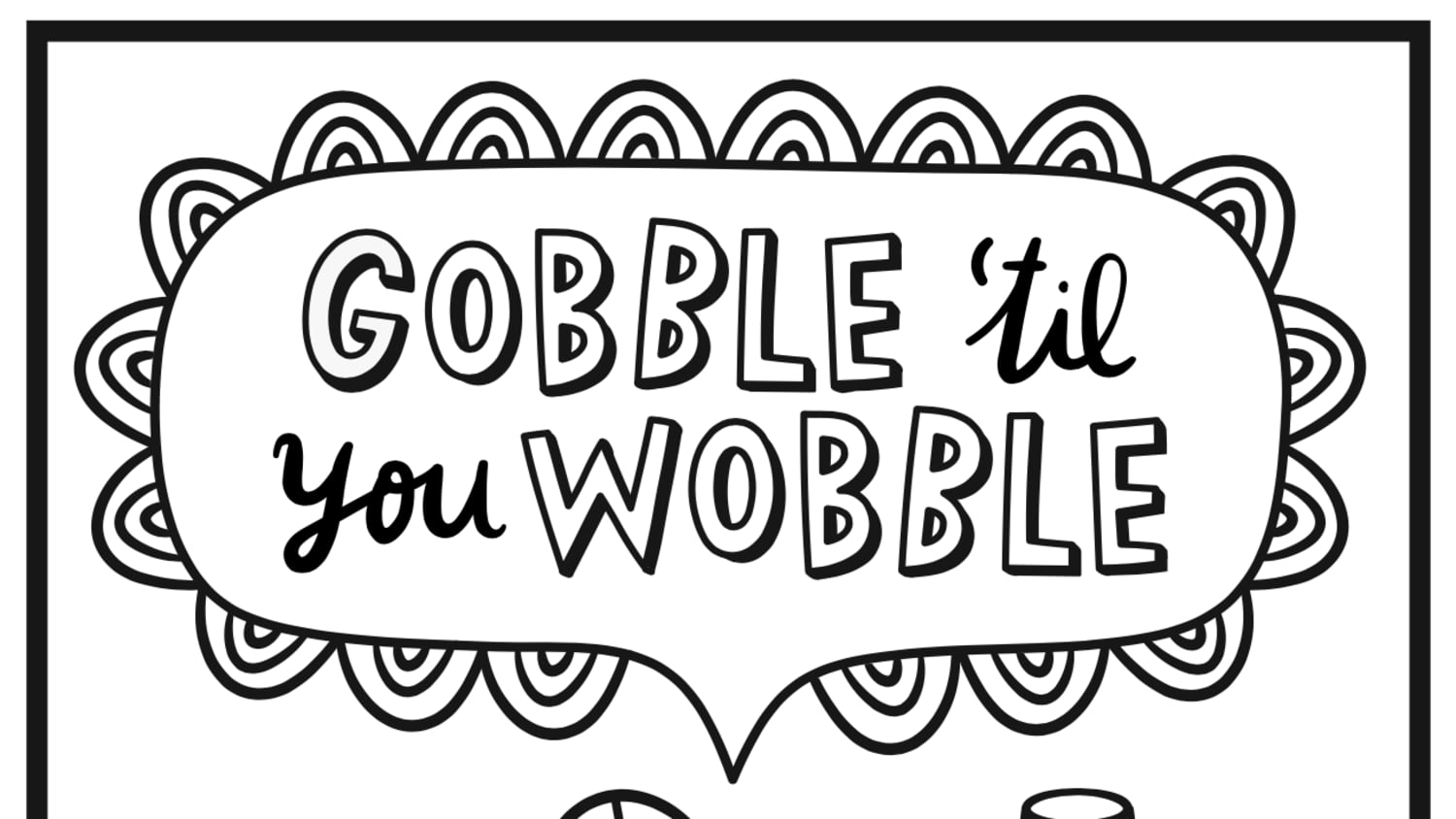 turkey leg coloring page