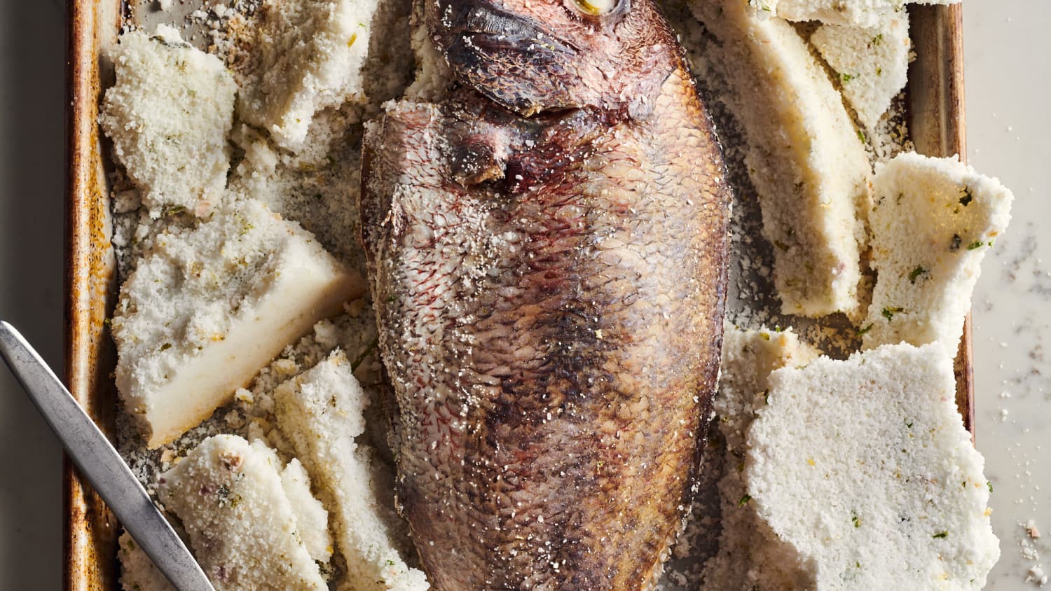 Salt Crusted Fish Bbq