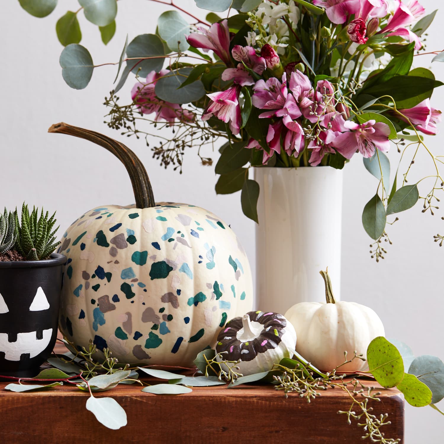 pretty decorated pumpkins