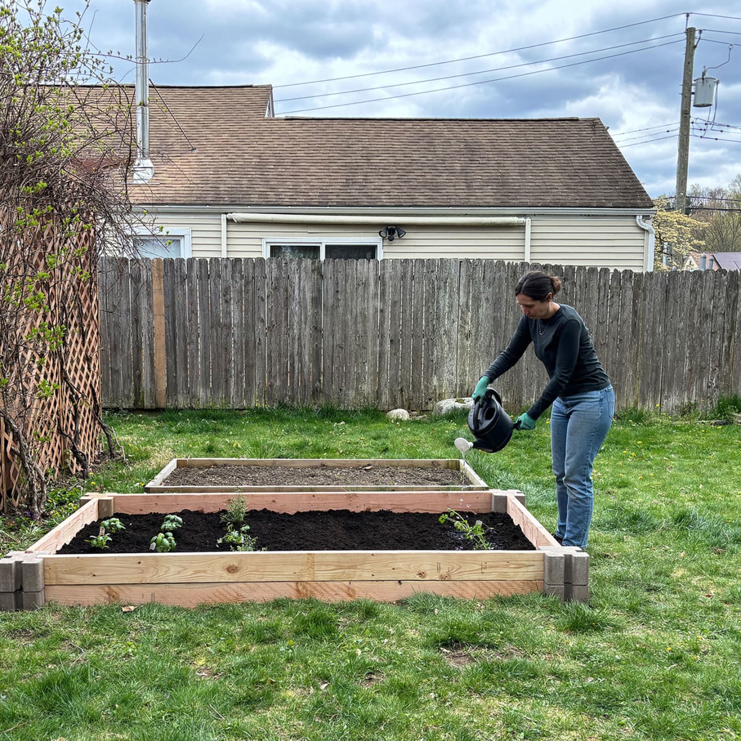 diy sleeper flower bed