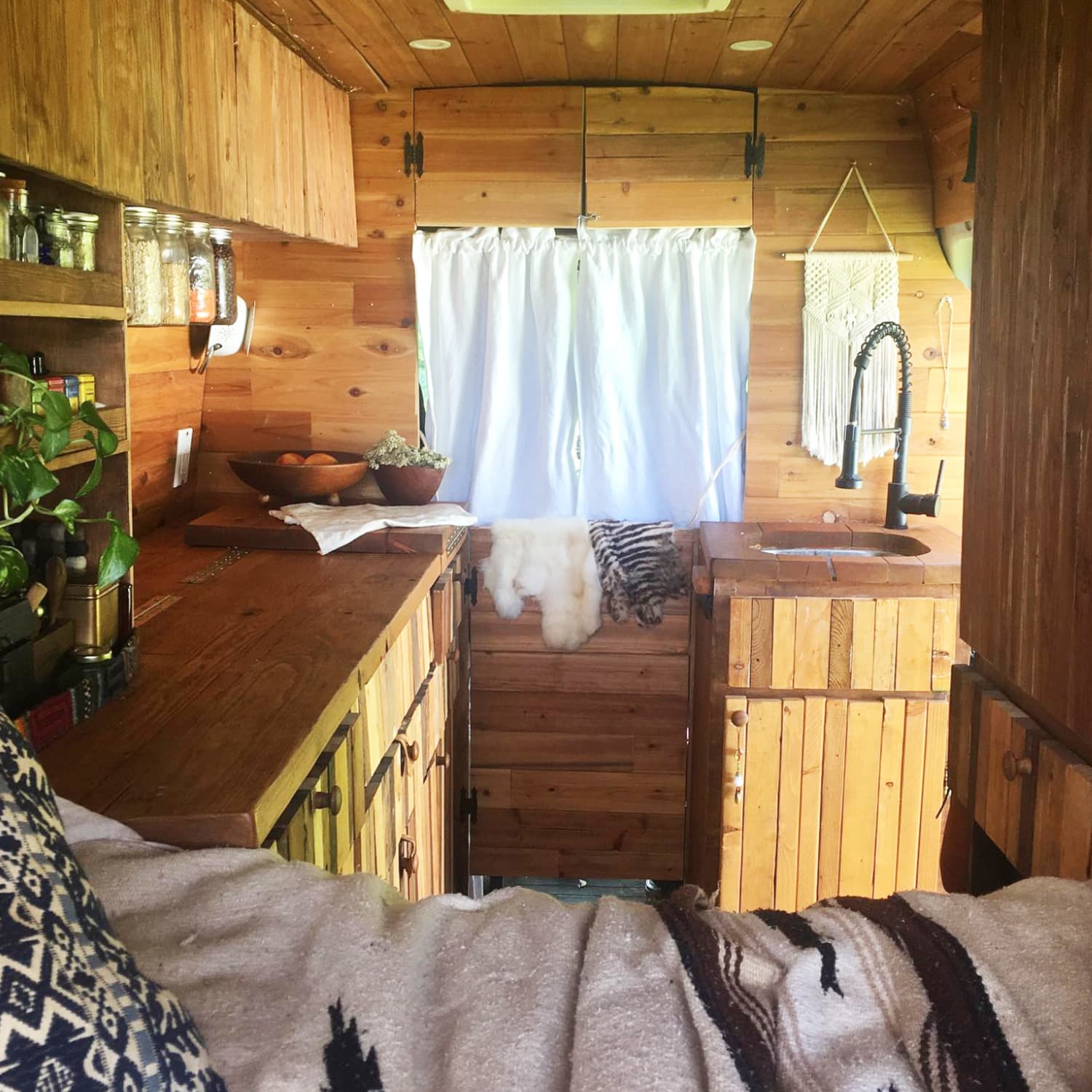 rustic van interior