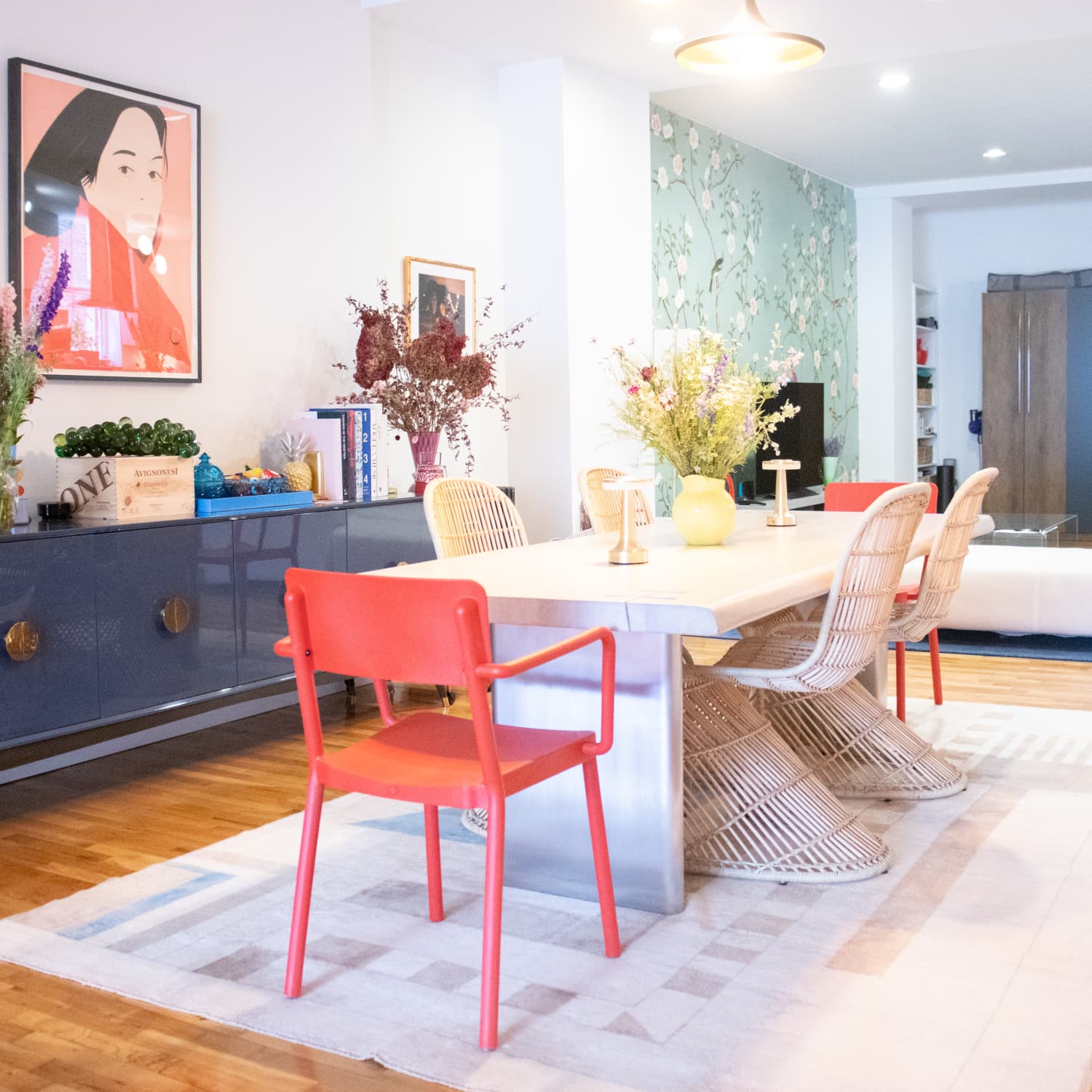 colourful dining table