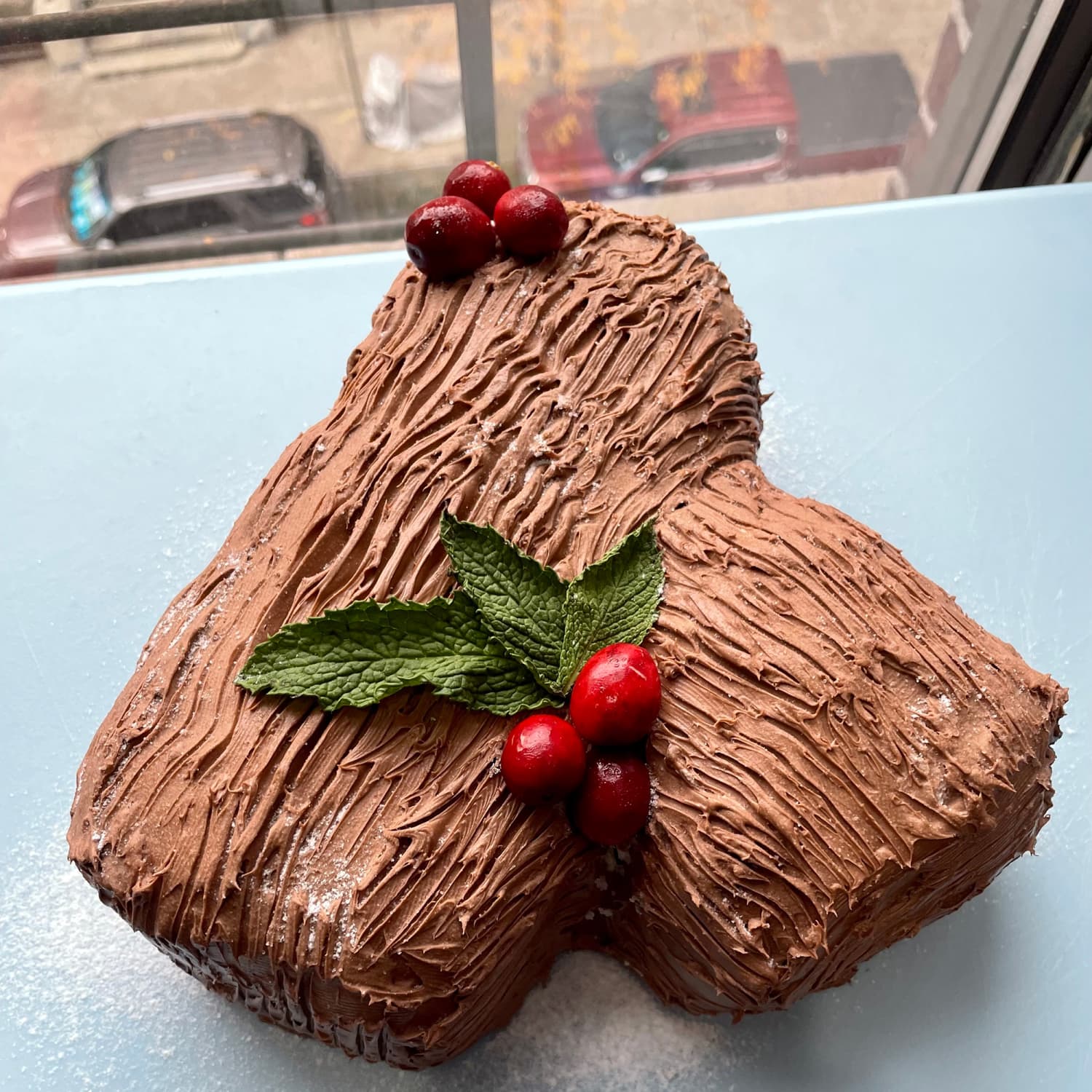 yule log cake box