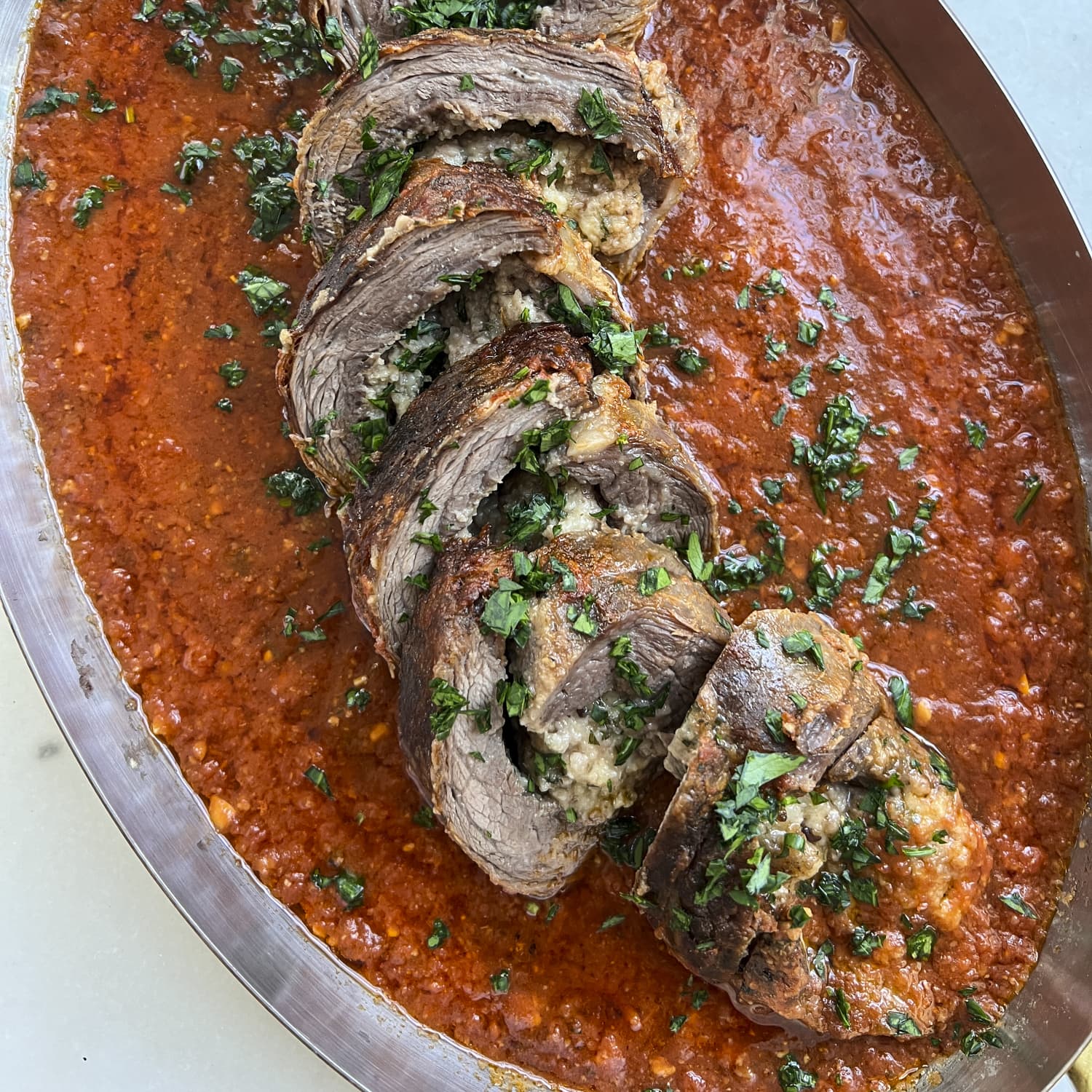 how to cook beef braciole