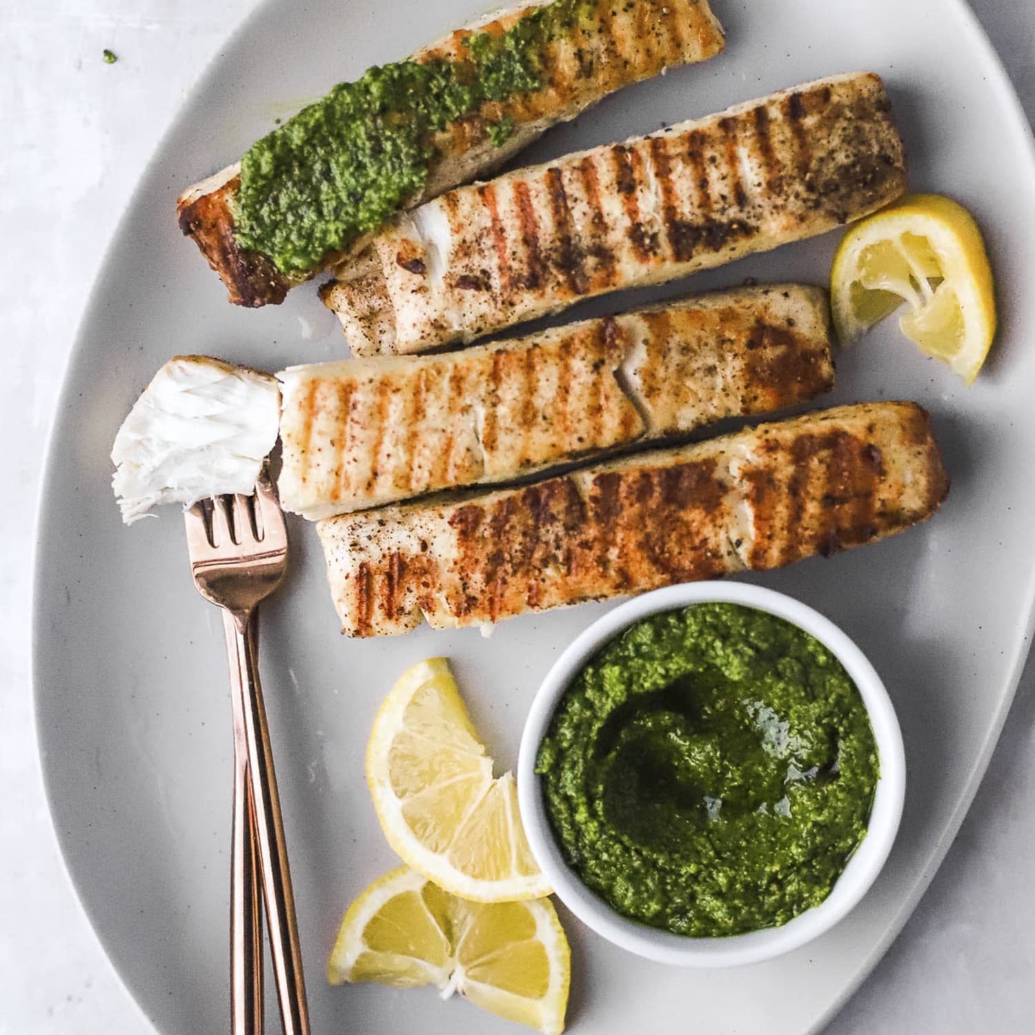 how to cook halibut with skin on the grill