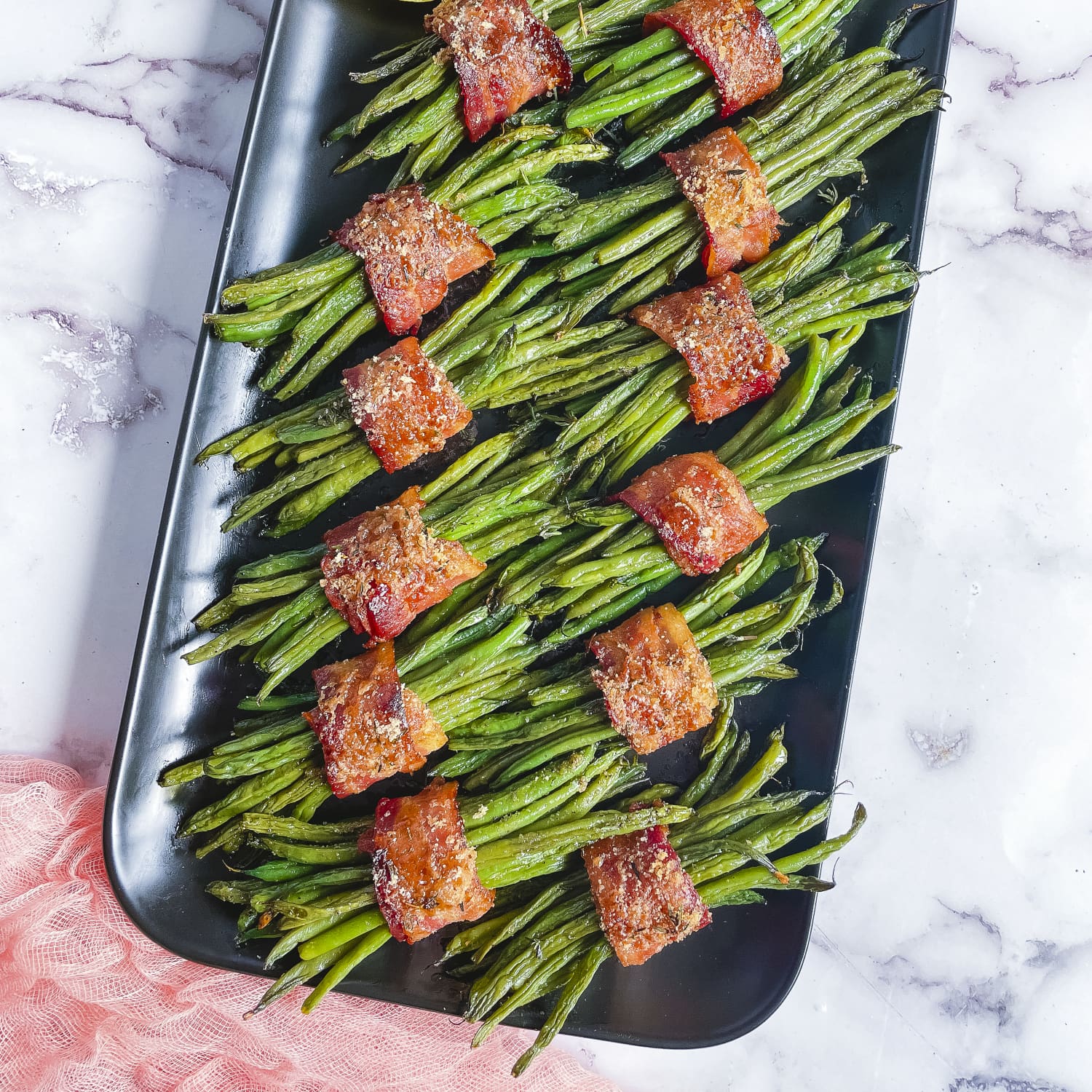 how to cook green beans wrapped in bacon