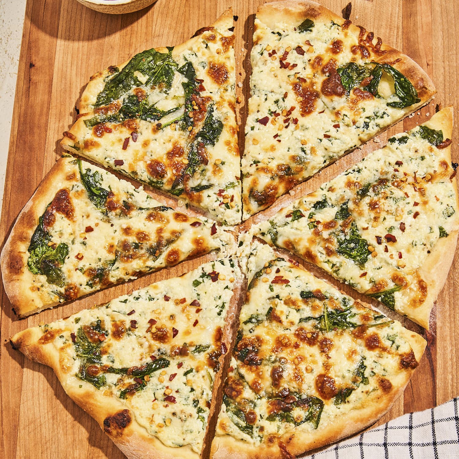 spinach pizza base