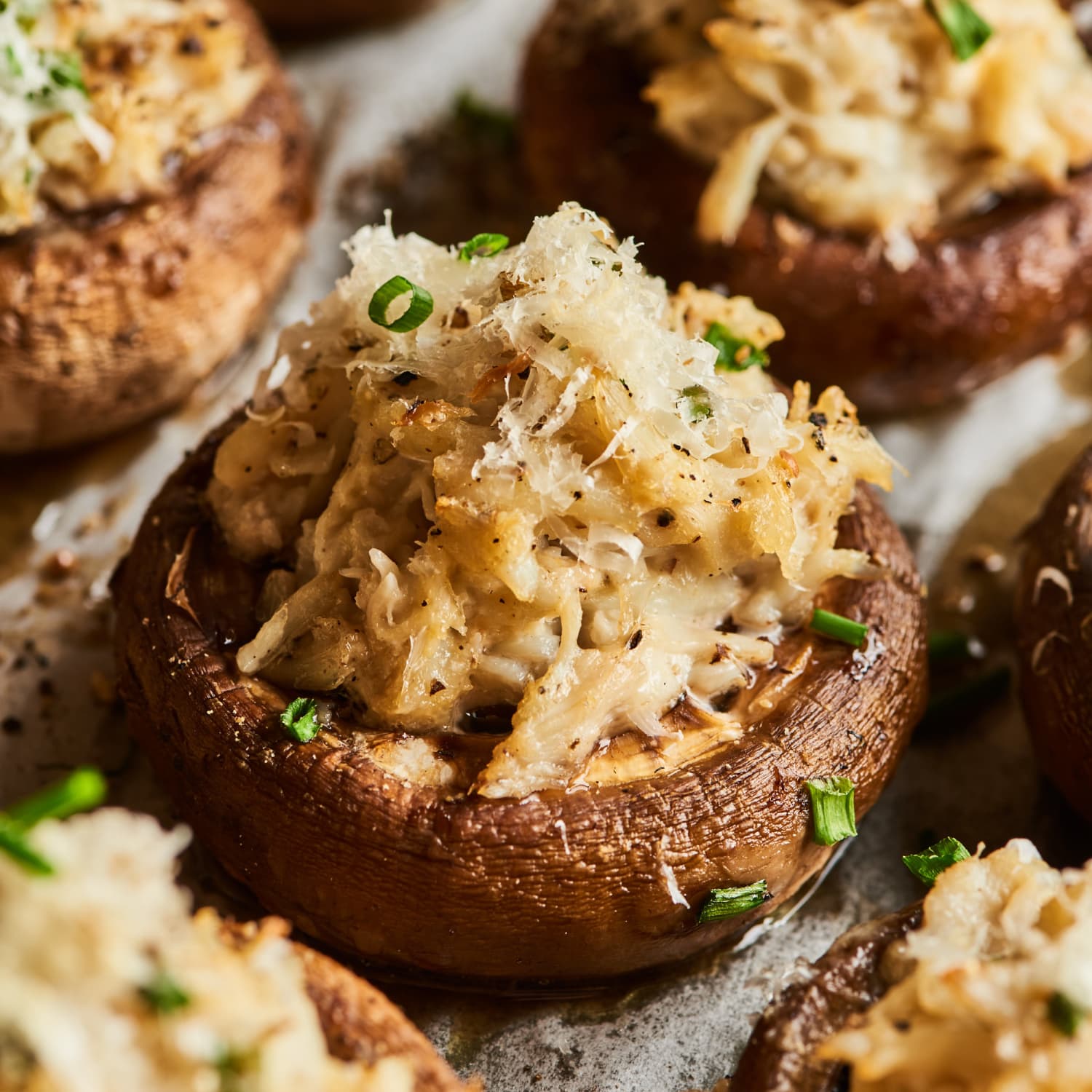how to cook mushrooms stuffed with crab