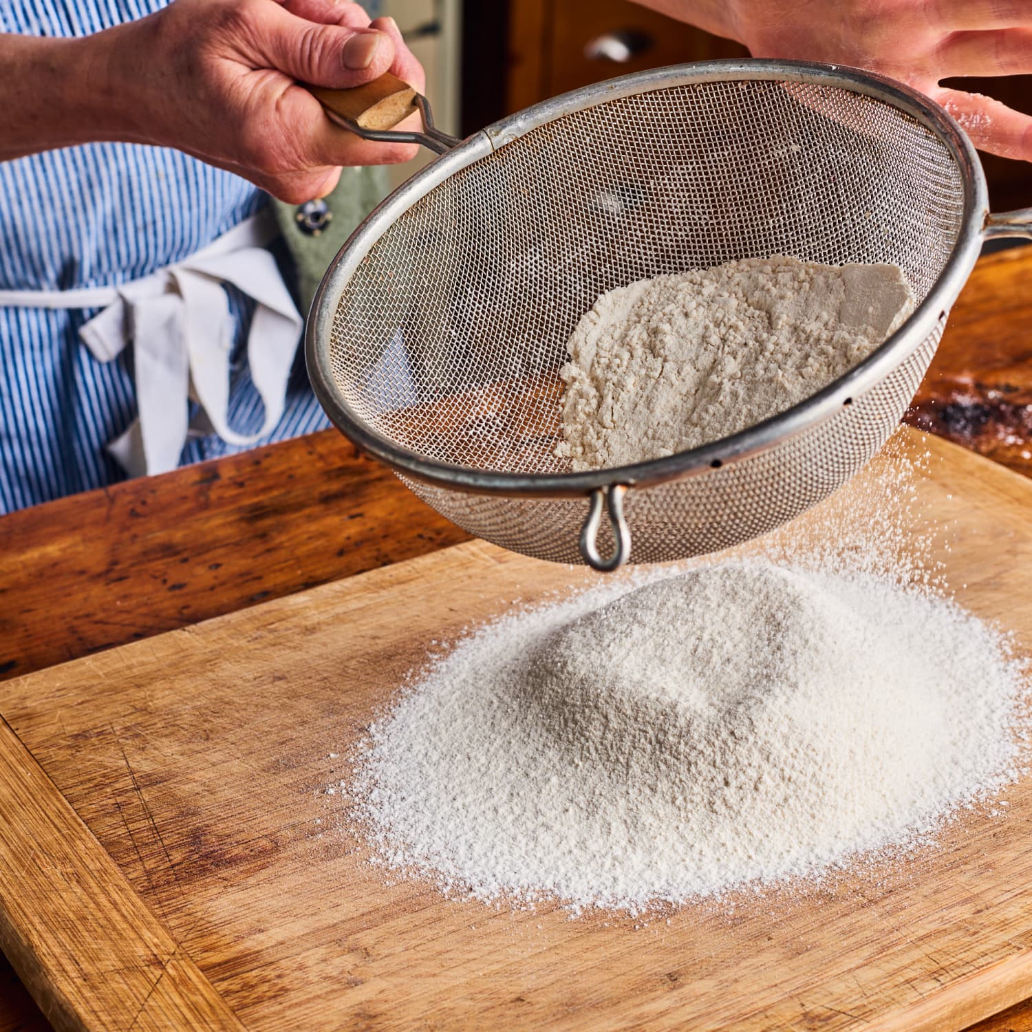 sifting flour