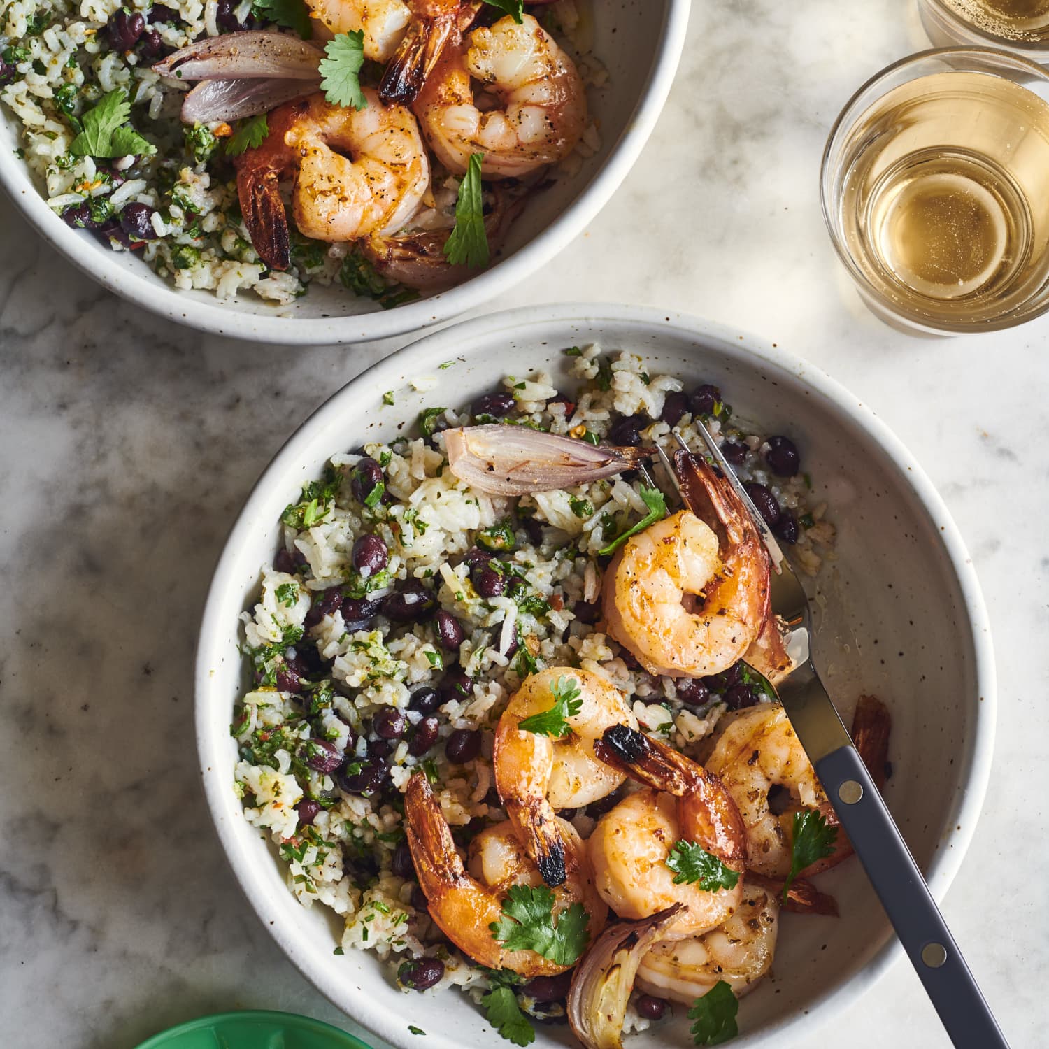 how to cook black rice with prawns