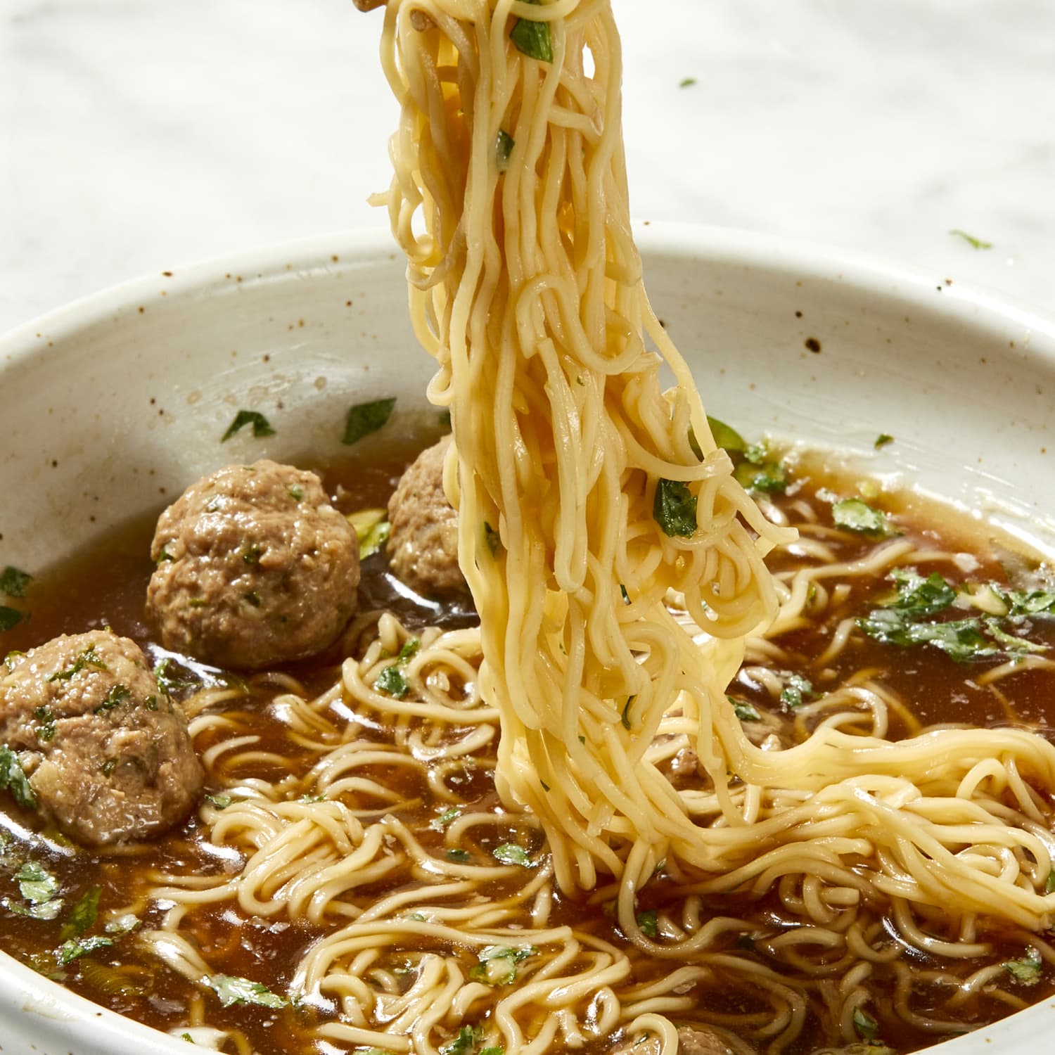 how to cook meatballs noodles