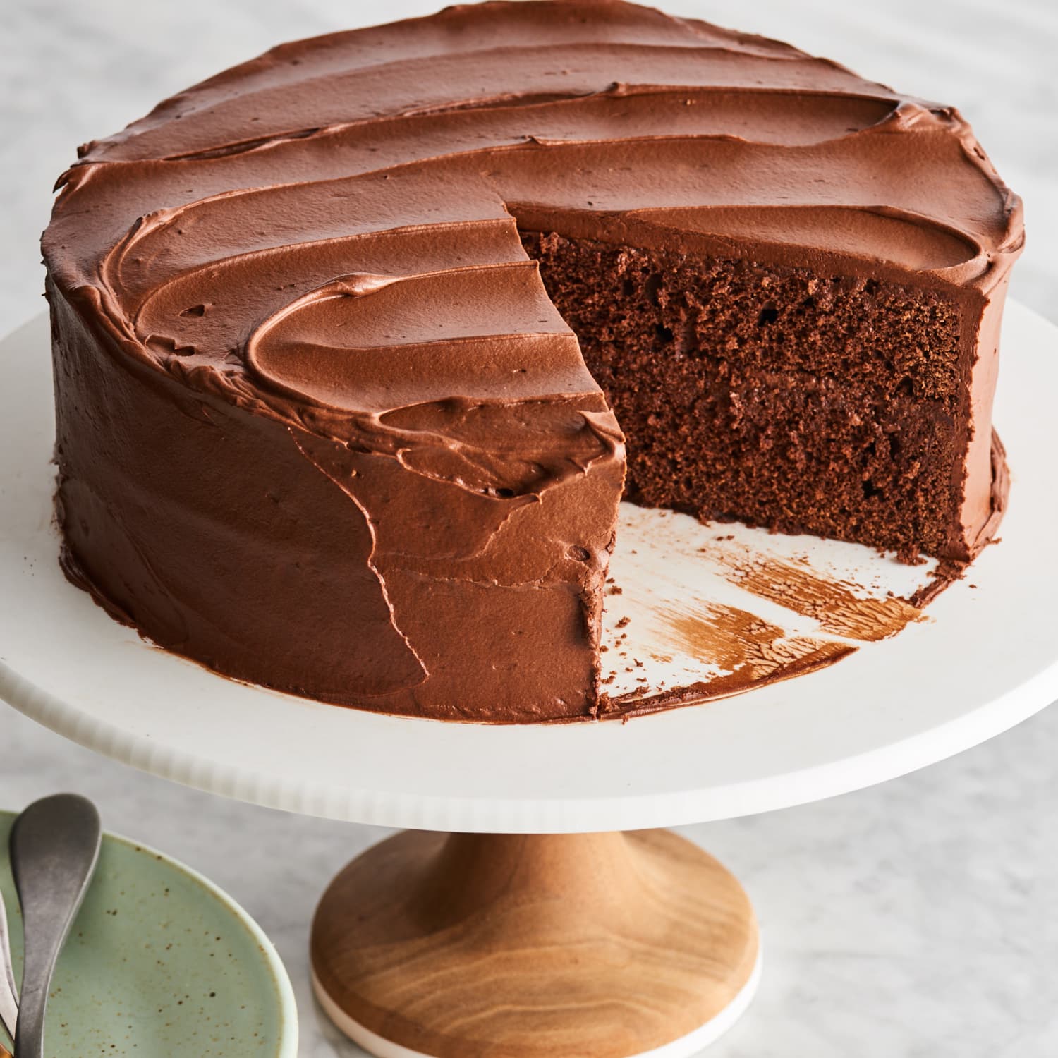 cake breaking from top